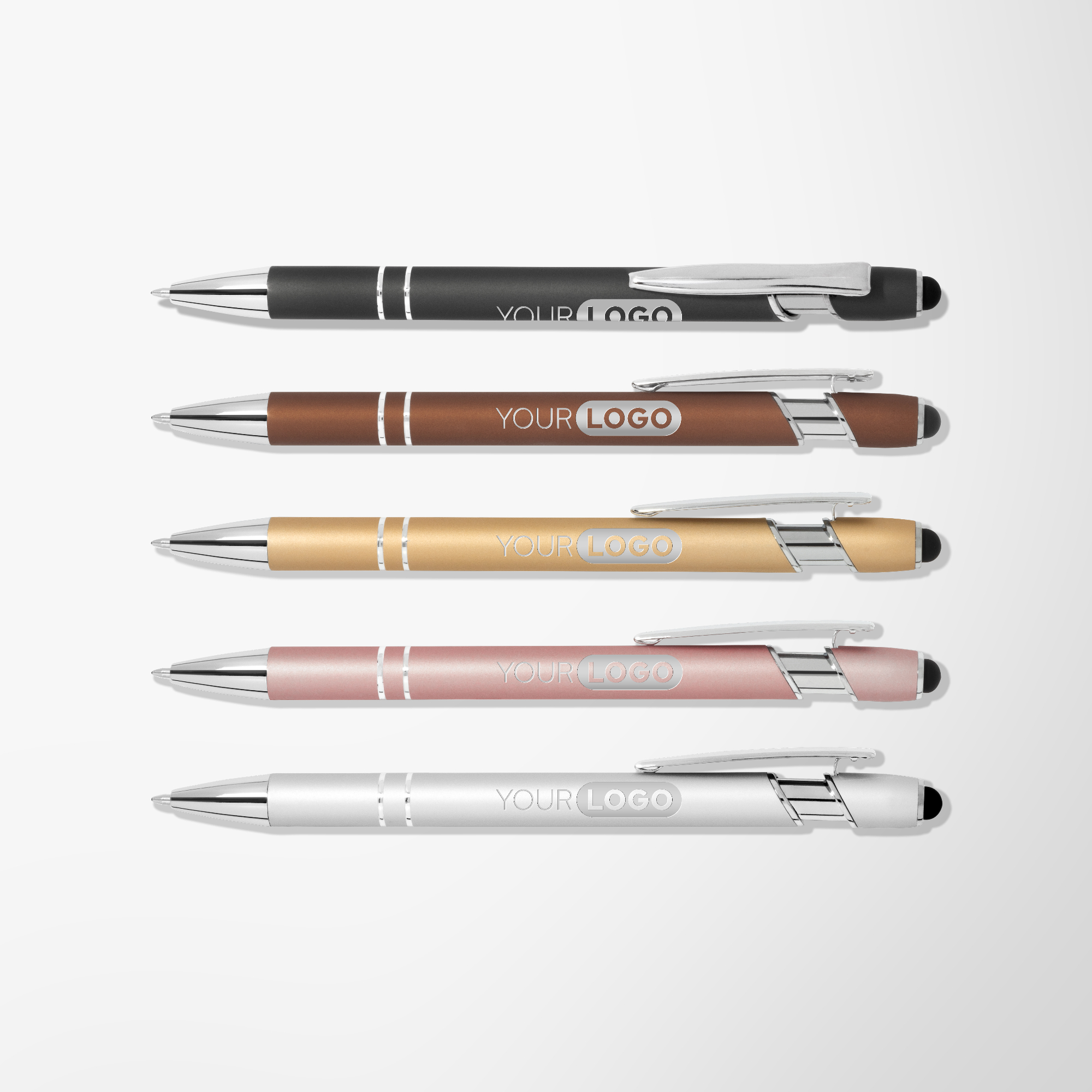 Personalise Engraved Mineral Alpha Soft Touch Stylus Pen with Text ...