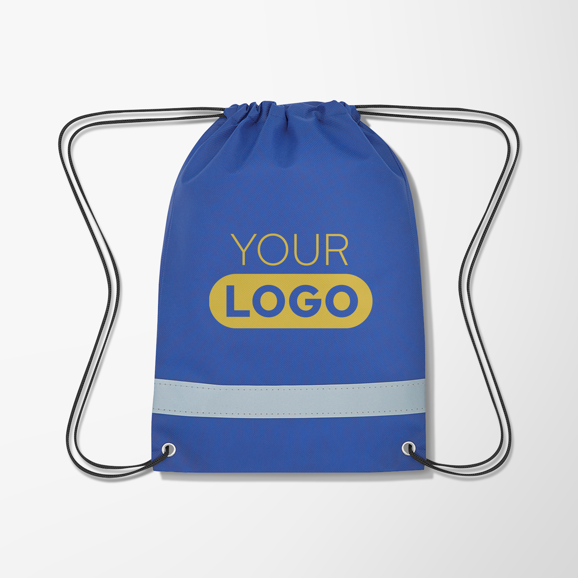 Custom Libby Reflective Non-Woven Drawstring Backpack | Pens.com