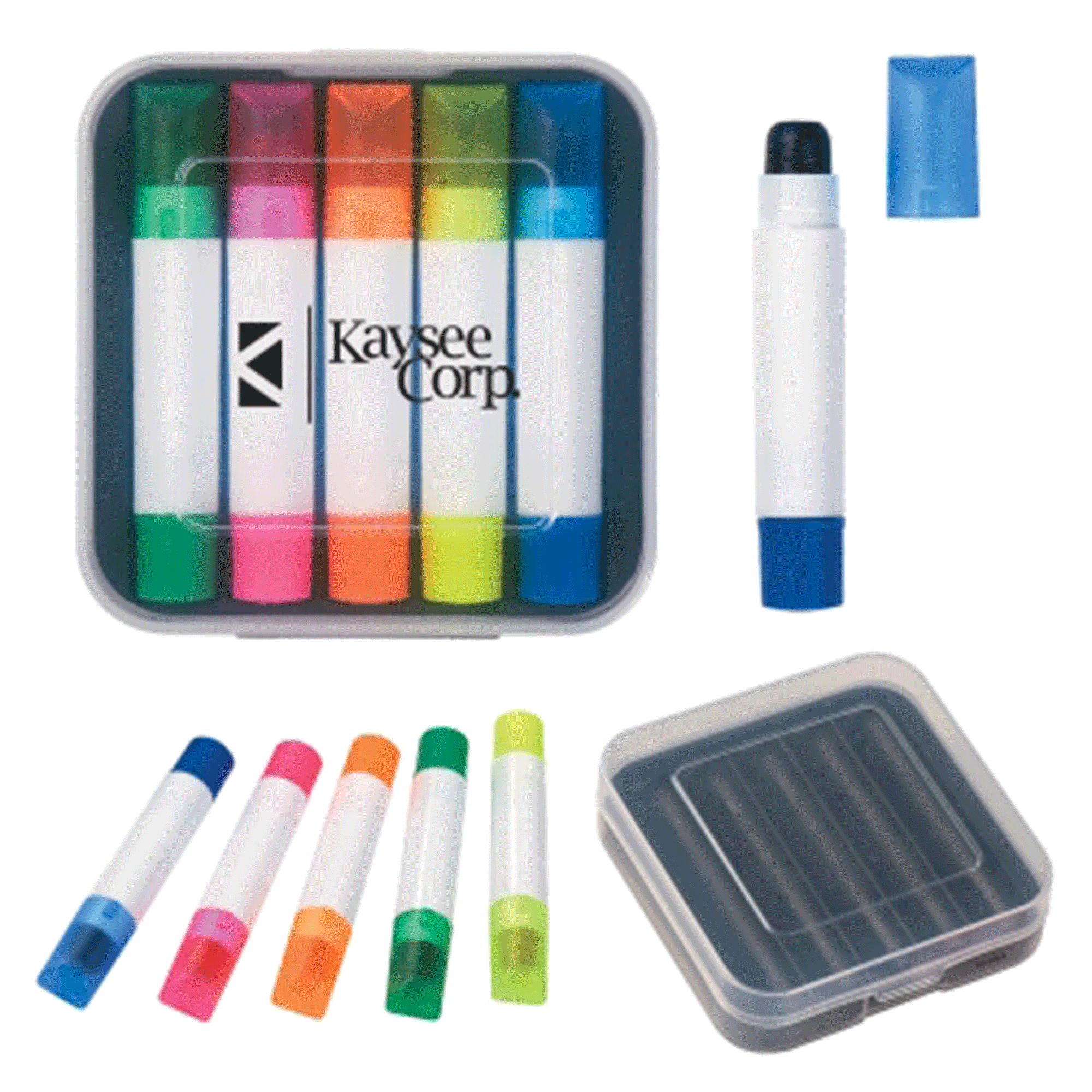 Custom Set Of 5 Gel Wax Highlighters | Pens.com