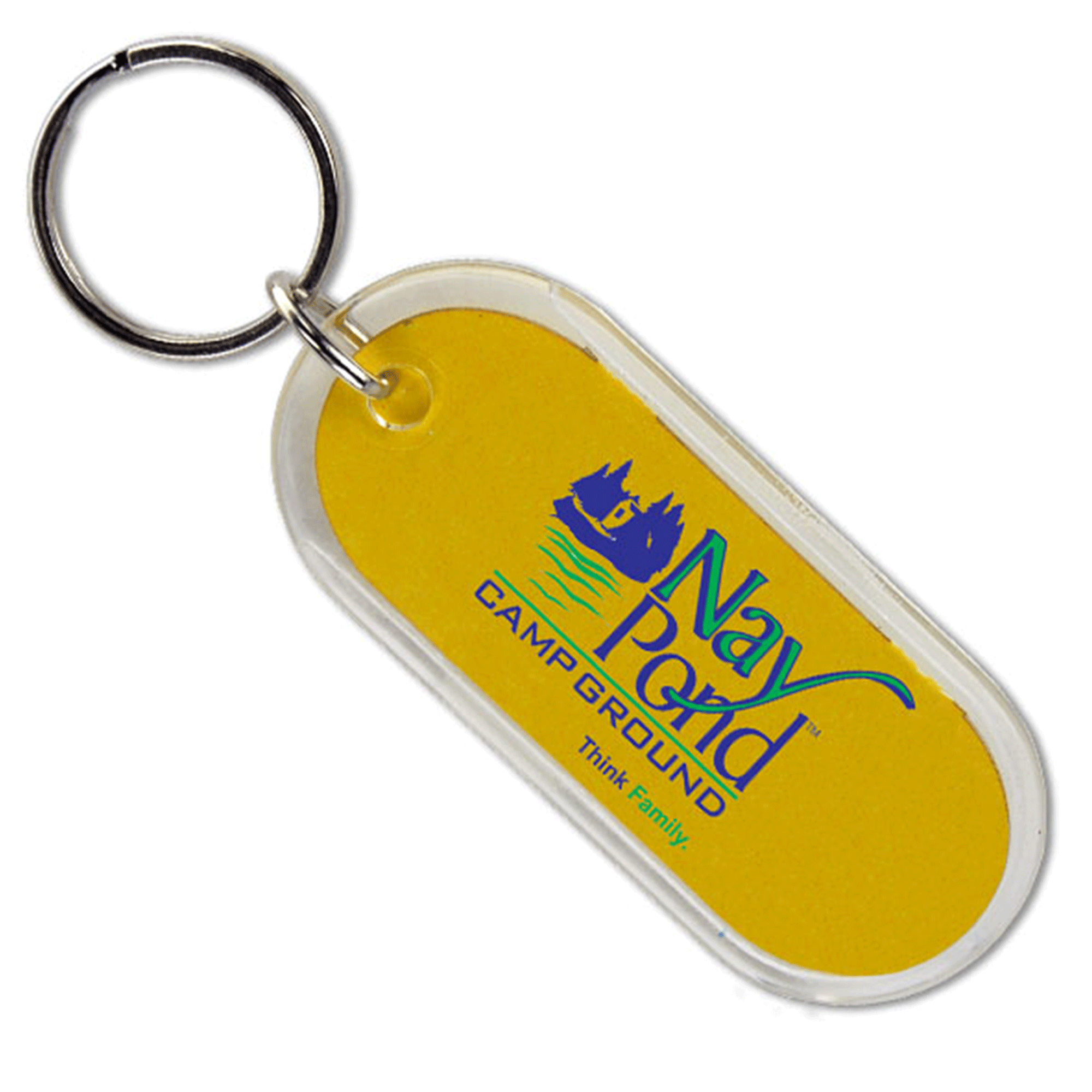 Custom Long Oval Crystal Key Tag | Pens.com