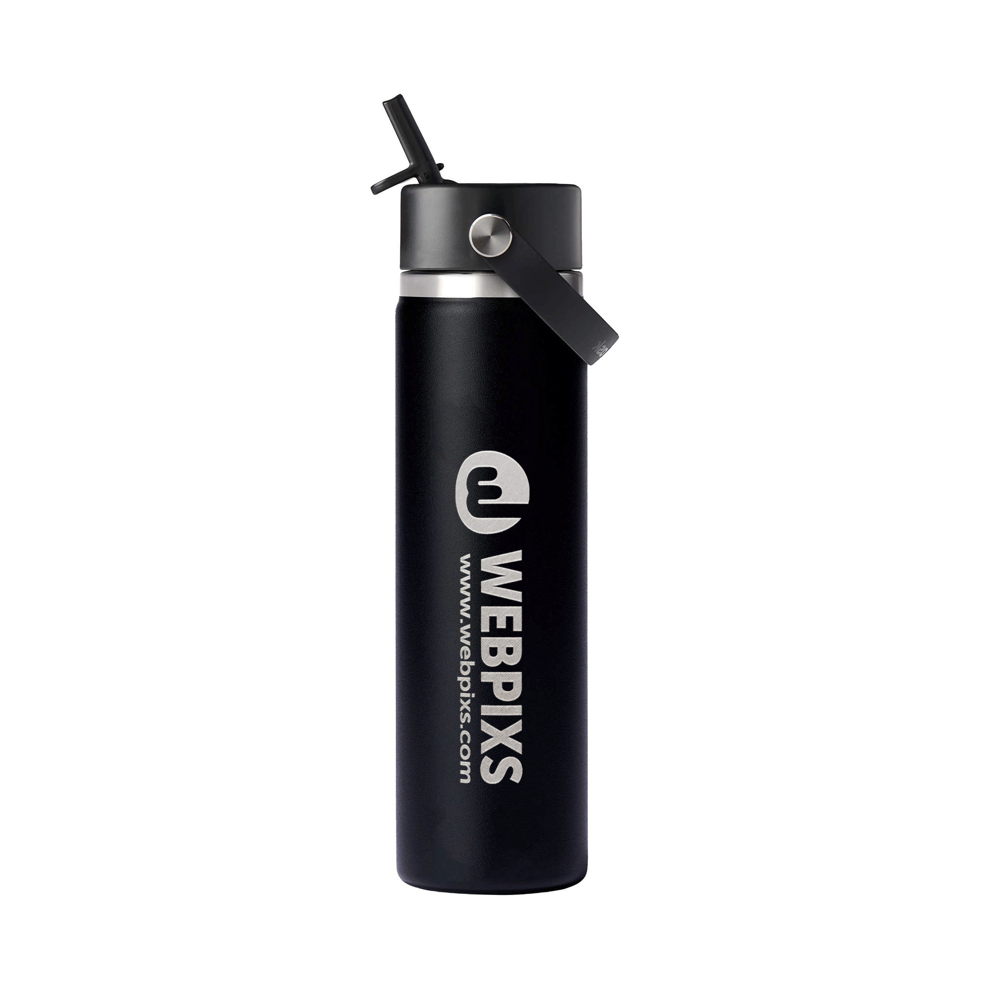 Custom Engraved Hydro Flask® Wide Mouth 24oz Bottle with Flex Straw Cap ...