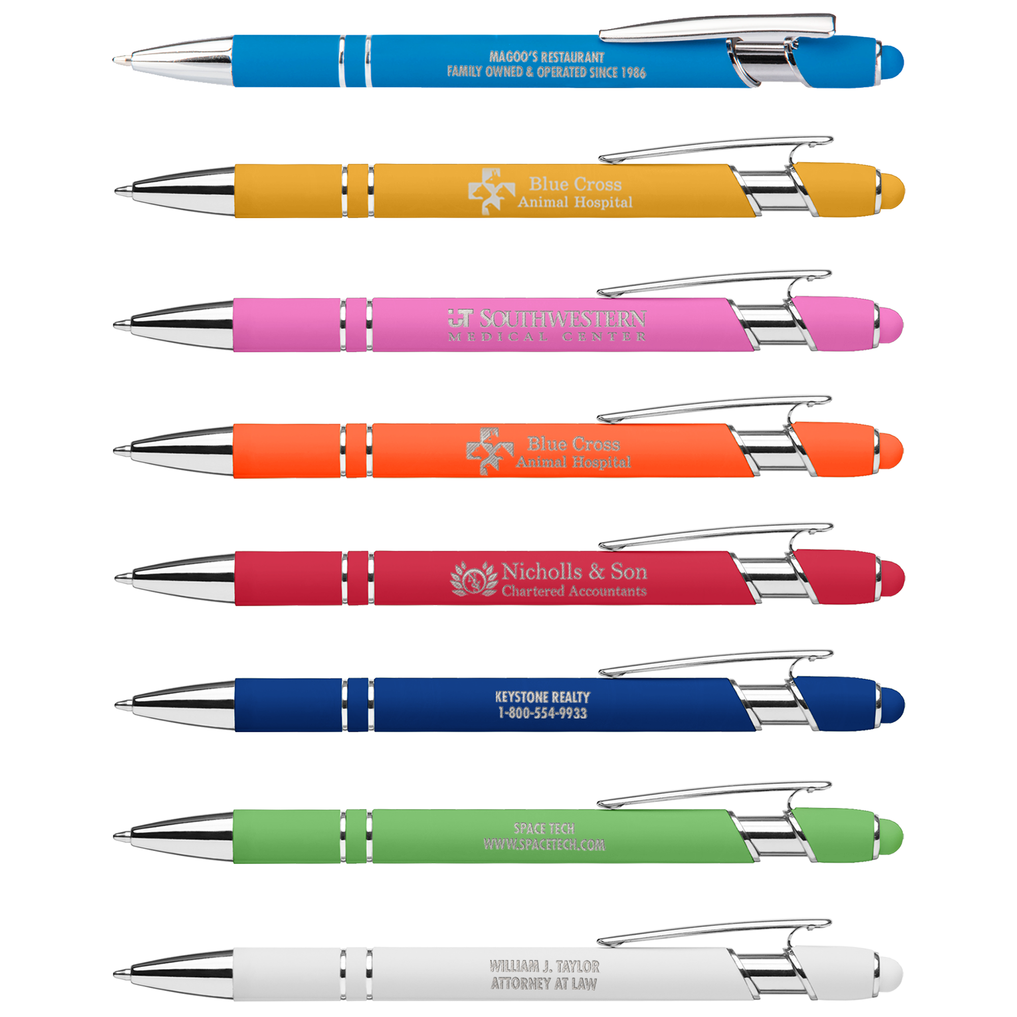 Promotional Bright Alpha Soft Touch Gel Stylus Pen with Logo | Pens.com