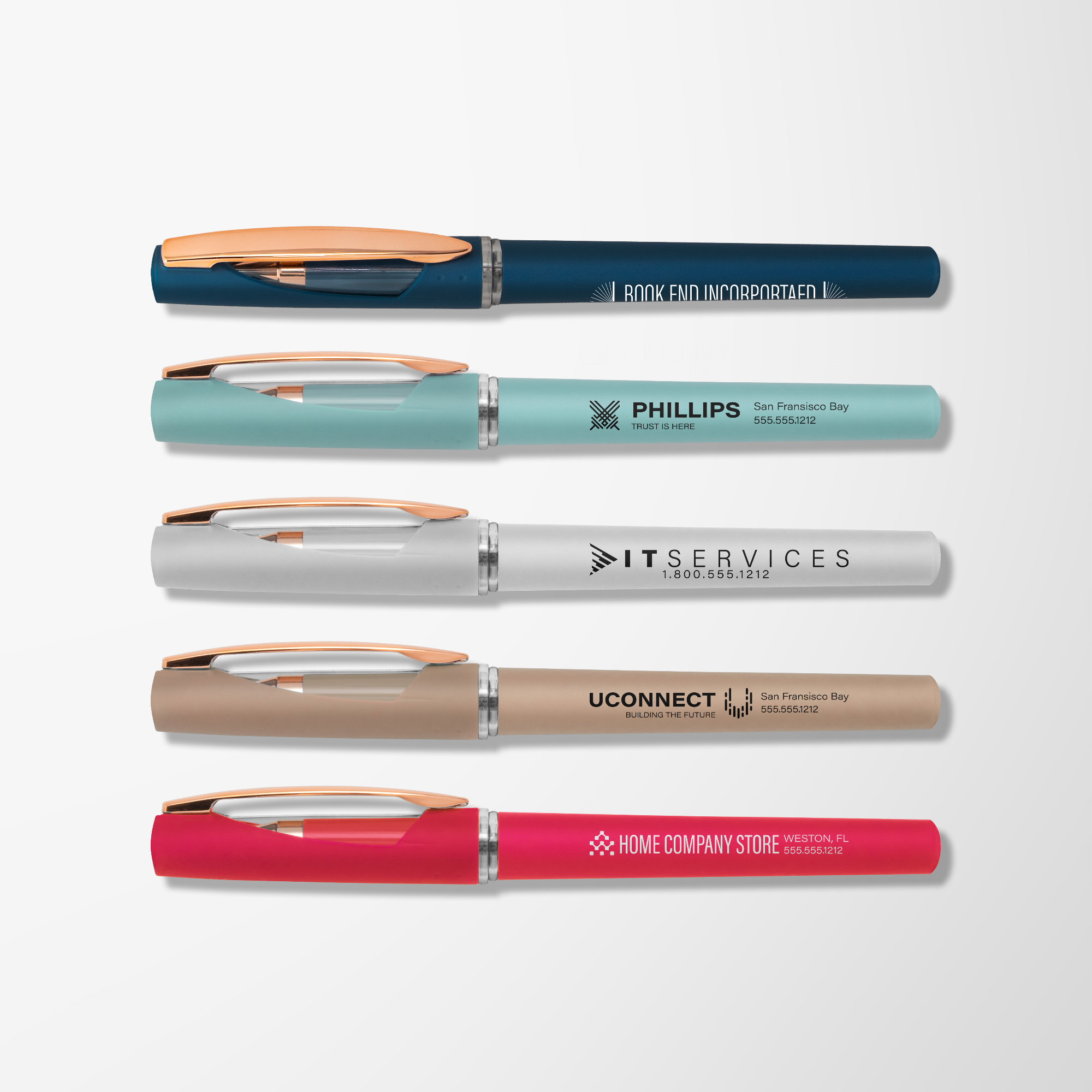 Bolígrafo de tinta gel Athos en tonos costeros con detalles de color ...