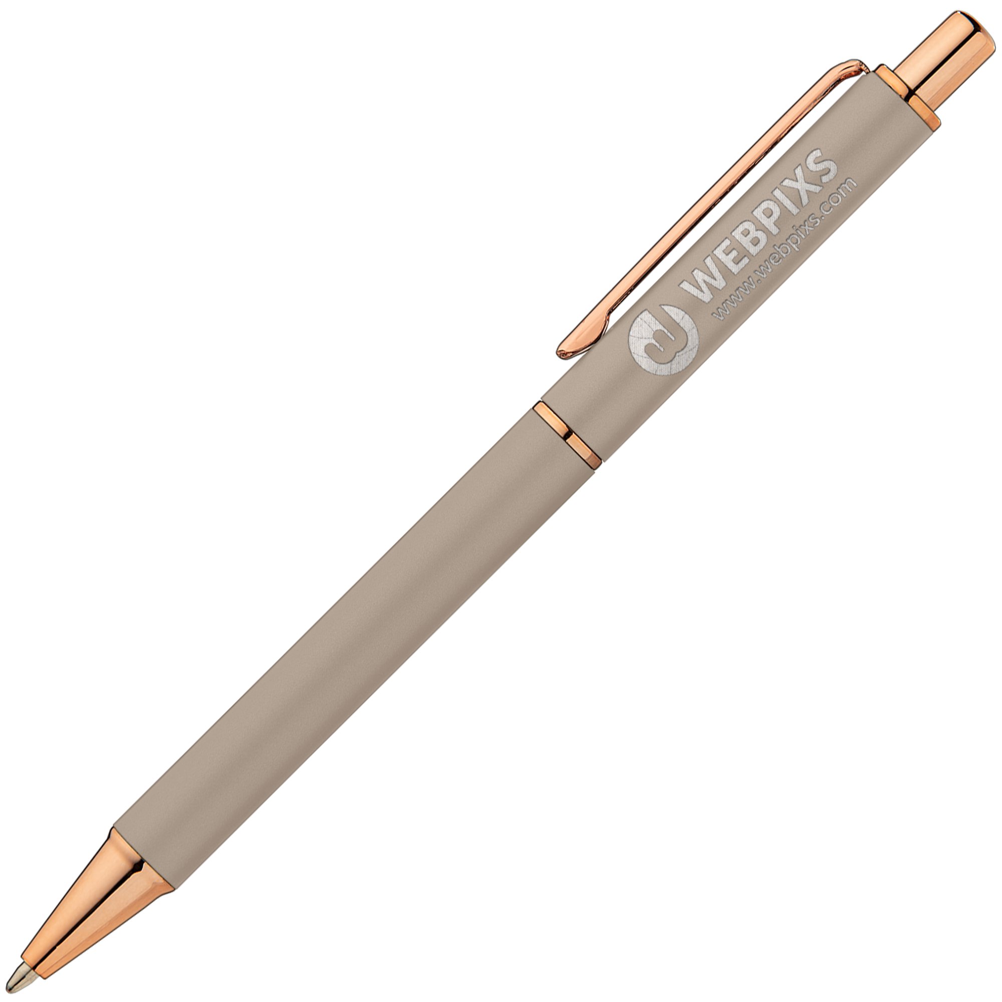Personalise Engraved Mineral Capri Pen with Rose Gold Trim with Text ...
