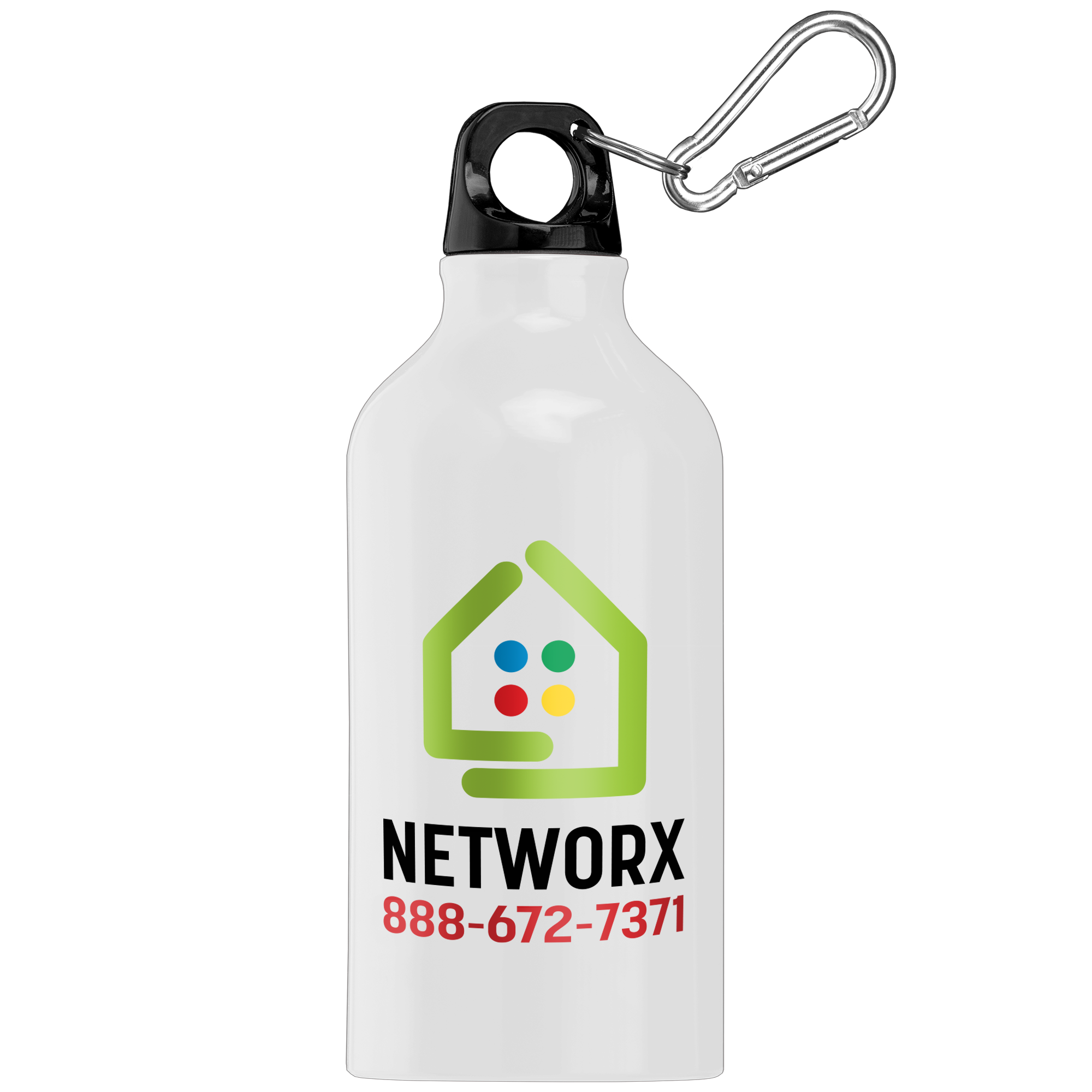 Custom Full Color 17 oz. Aspen Water Bottle with Carabiner | Pens.com