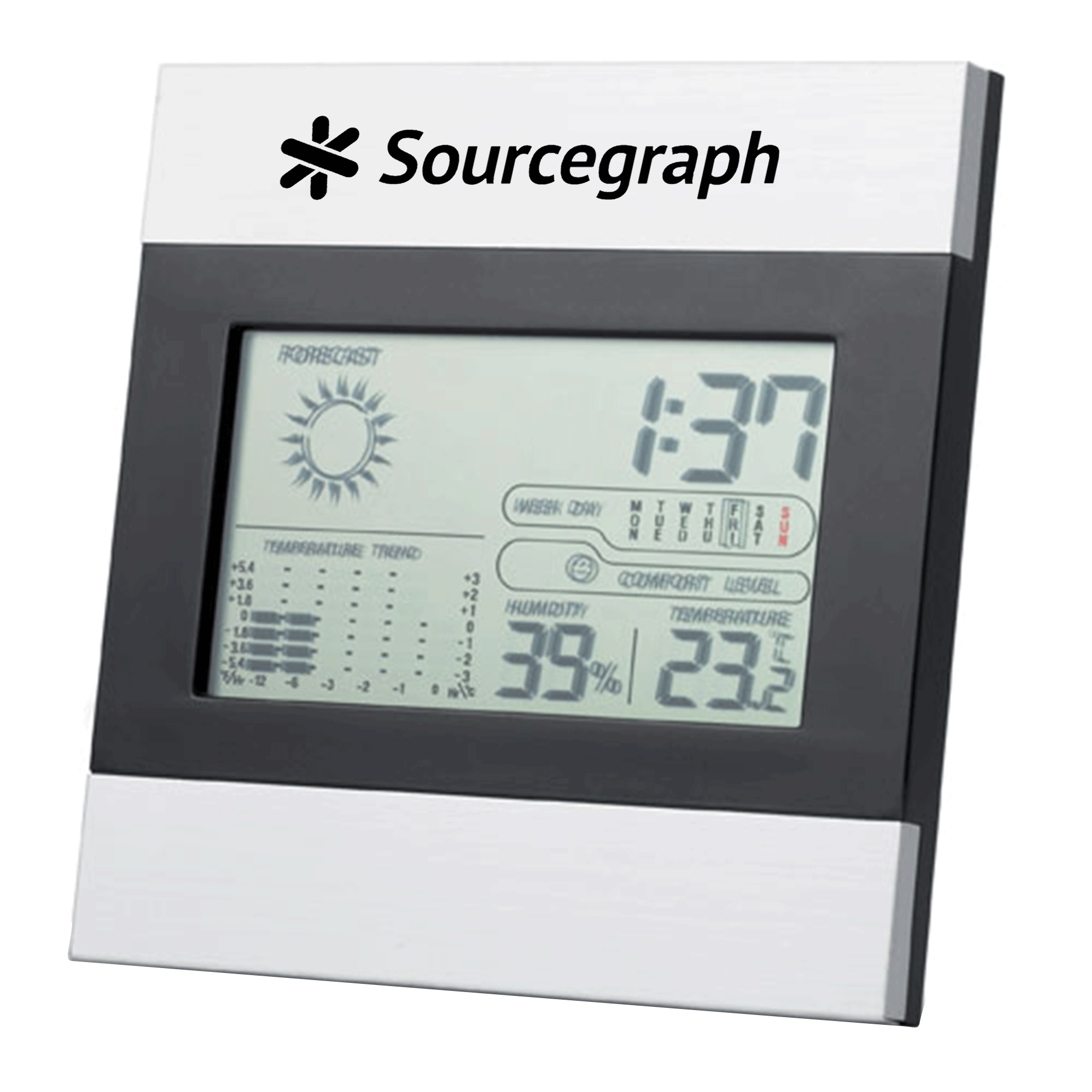 Promotional Ripper Desktop Clock & Weather Station with Logo | Pens.com