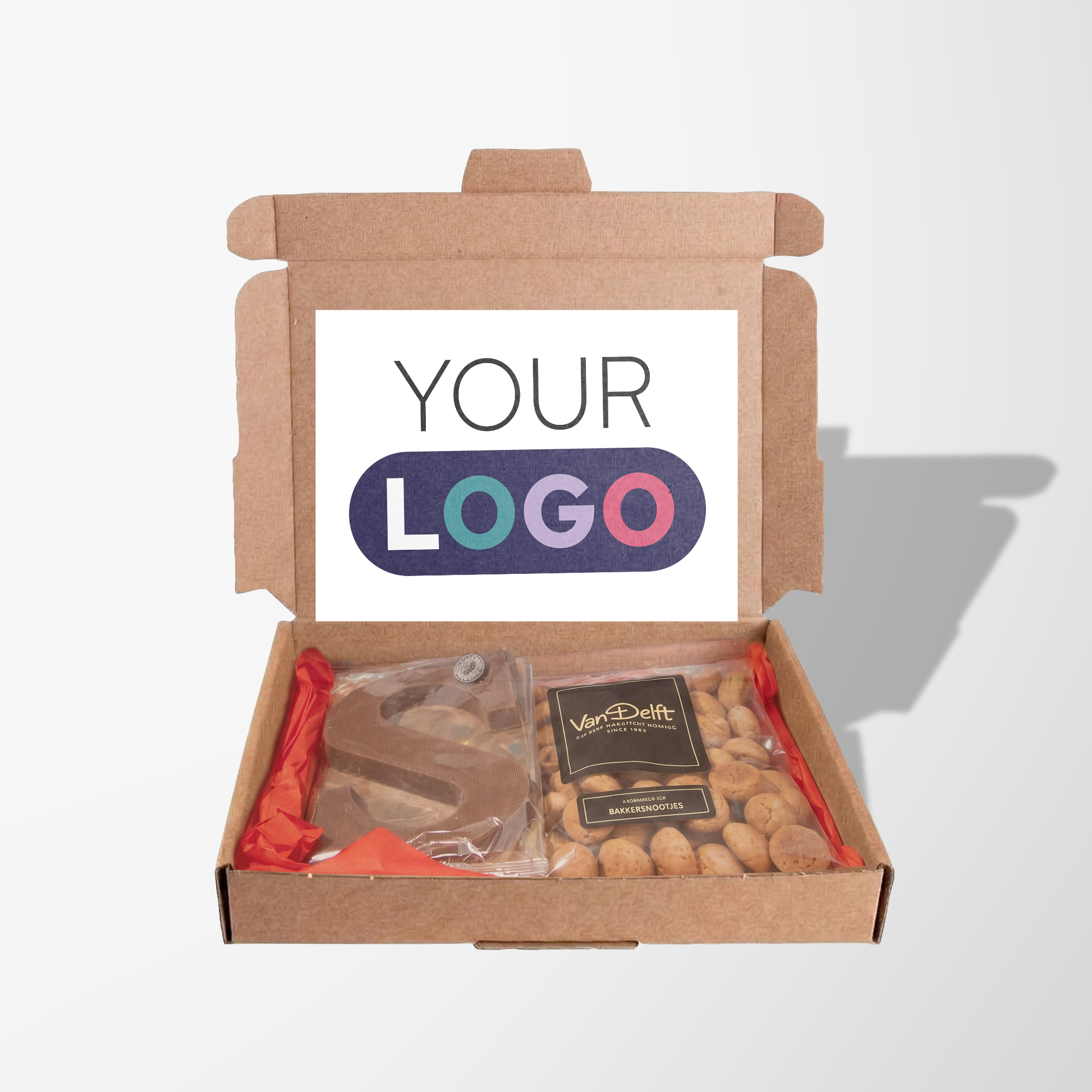 Full colour cadeauverpakking met kruidnoten en chocolade voor ...