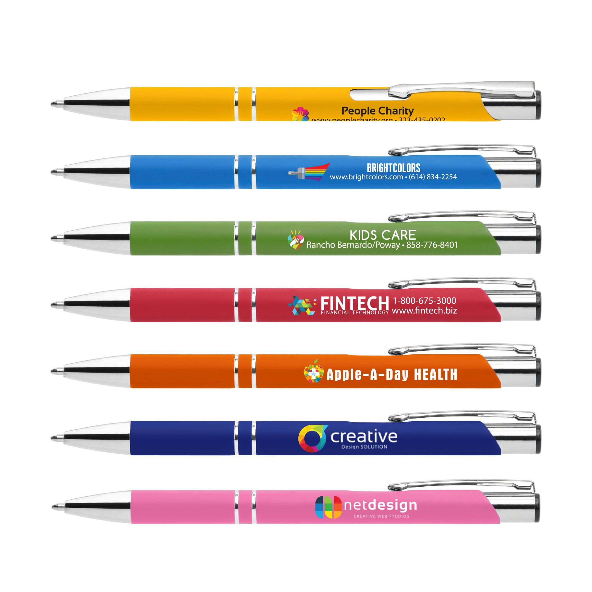 Custom Full Color Bright Soft Touch Paragon Pen | Pens.com