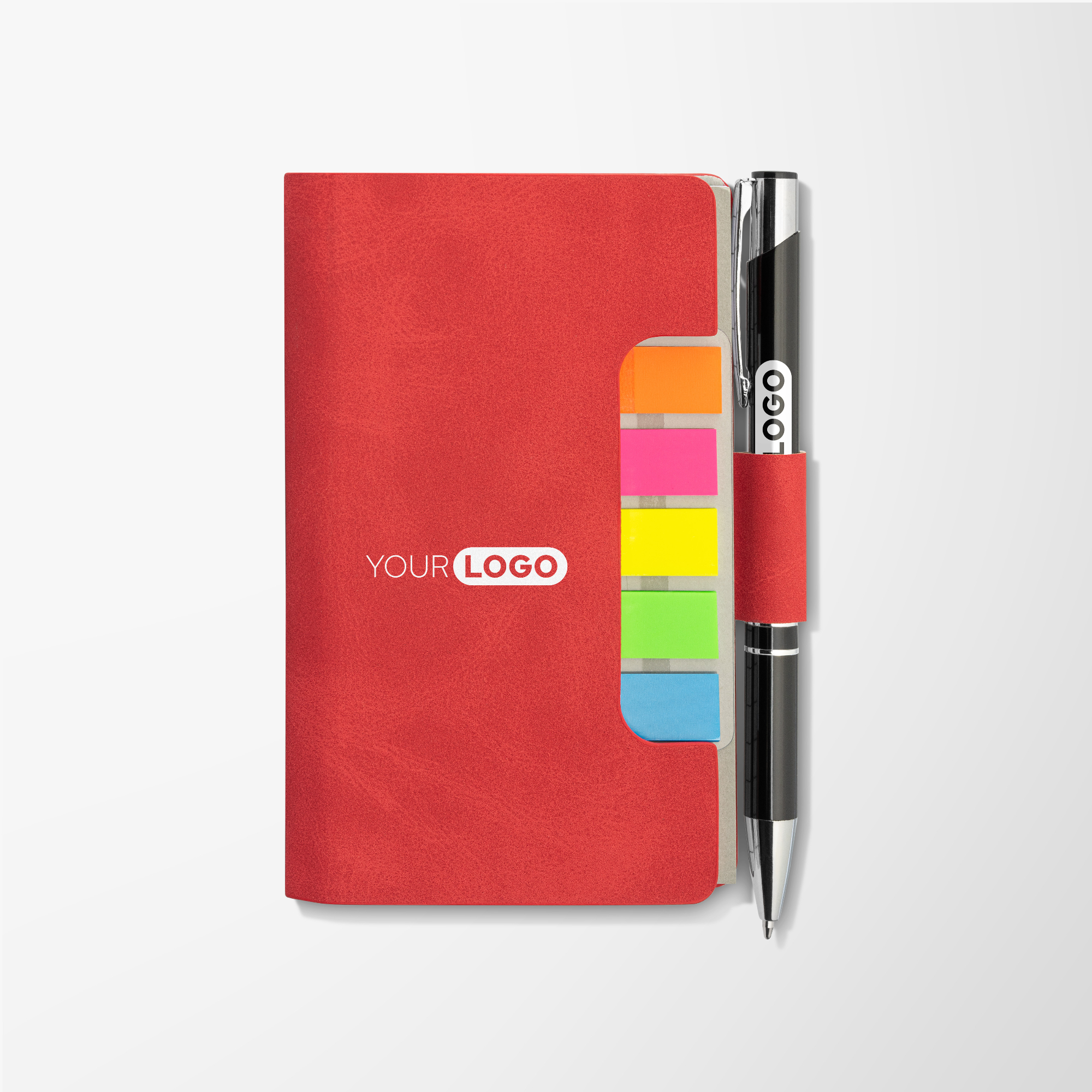 Custom 5.2"x 3" Recycled Laine Note Caddy & Paragon Pen Set | Pens.com