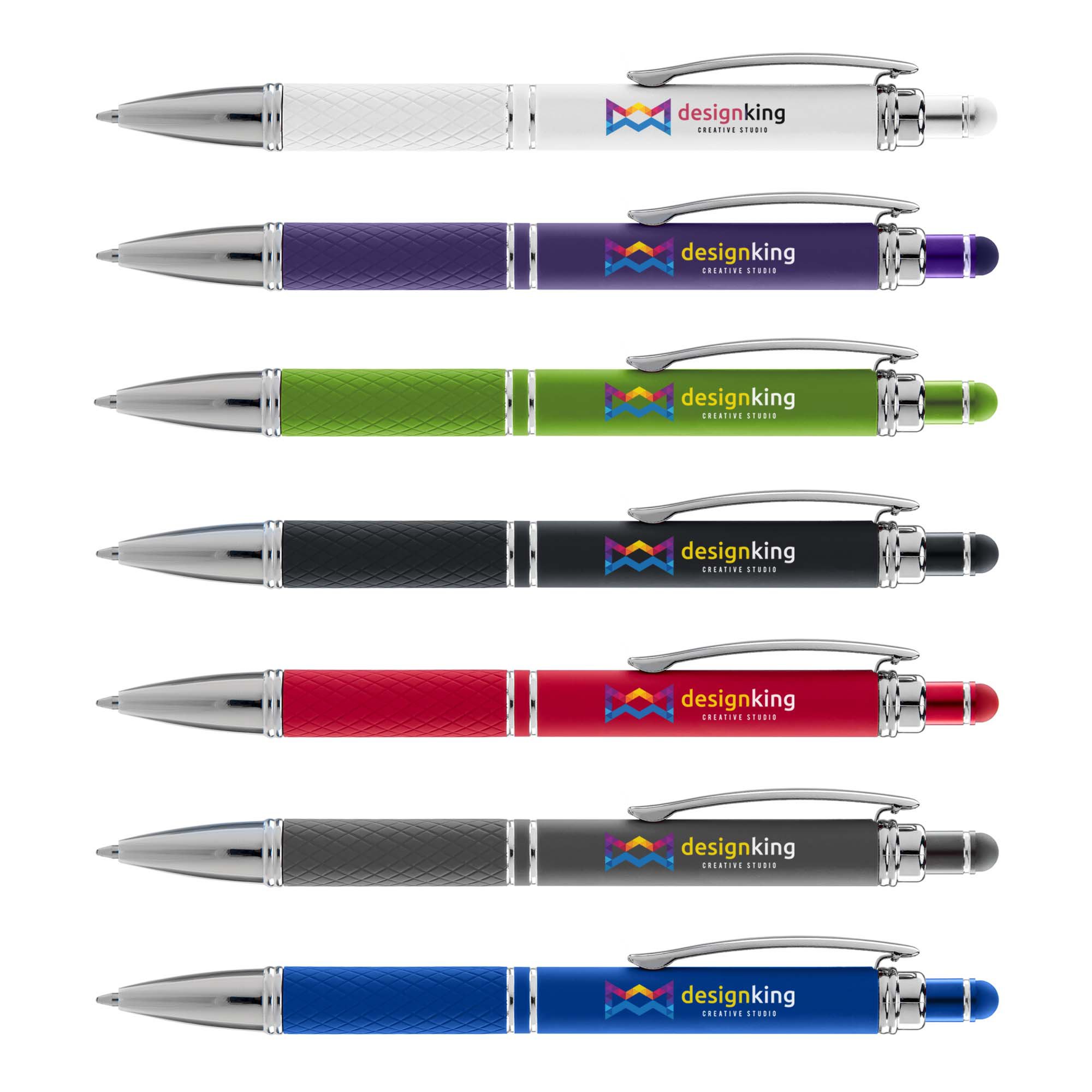 Custom Britebrand™ Soft Touch Diamond Grip Stylus Pen | National Pen