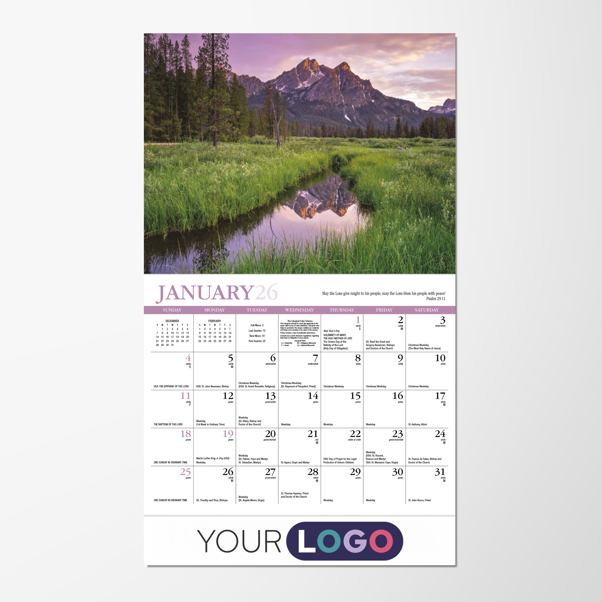 Custom Catholic Reflections Wall Calendar | Pens.com