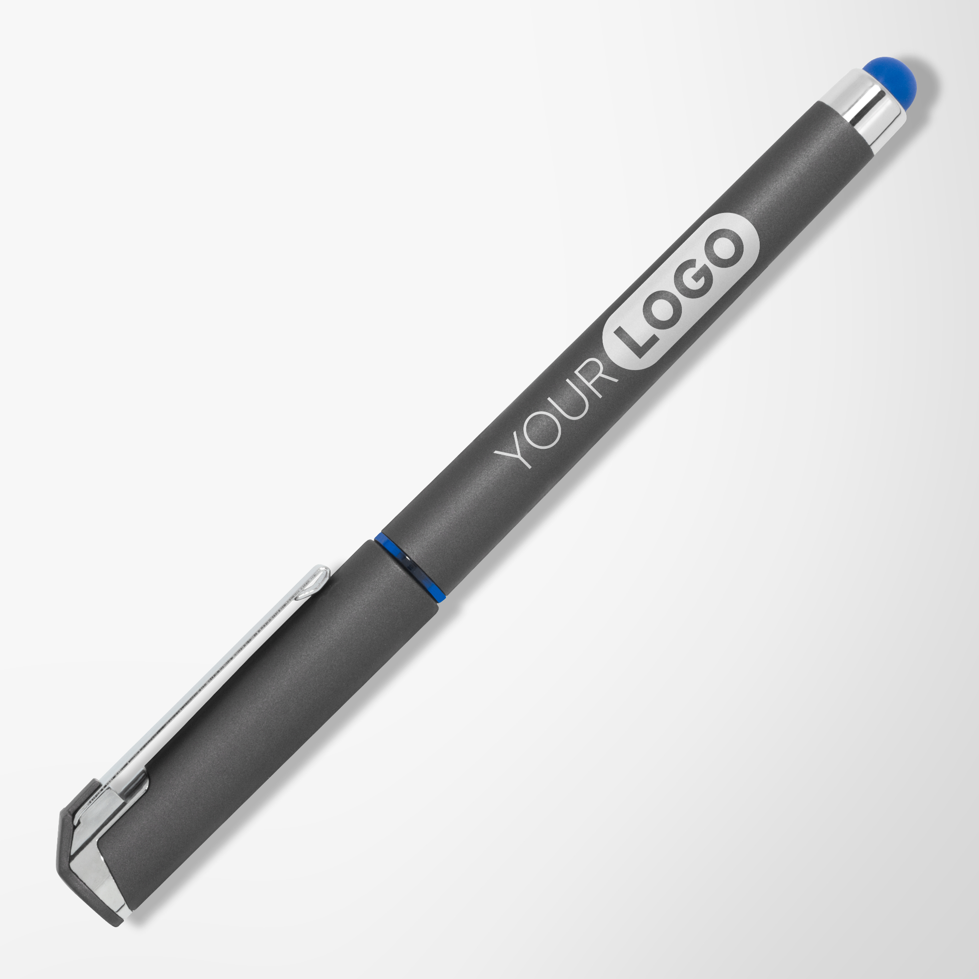 Custom Soft Touch Accent Gel Pen with Colored Stylus | Pens.com