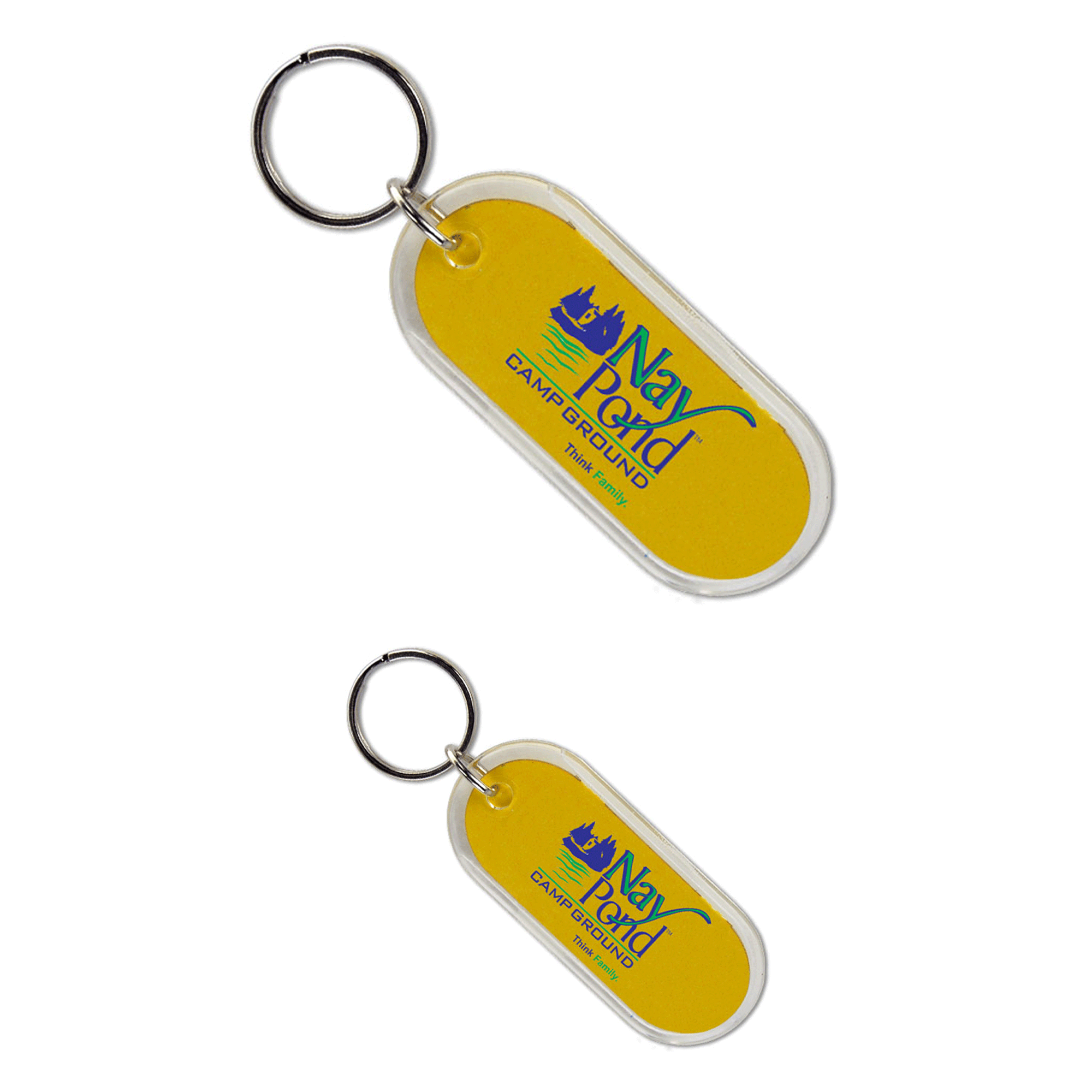 Custom Long Oval Crystal Key Tag | Pens.com