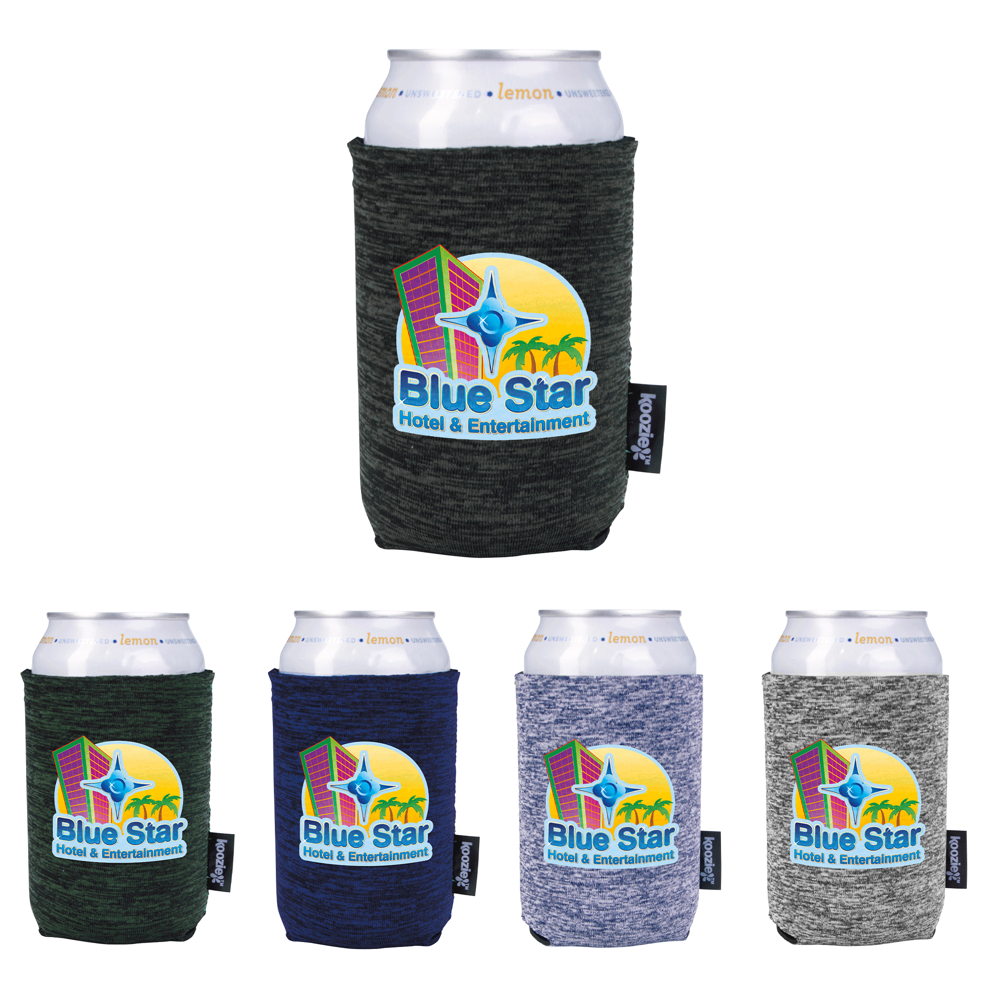 Custom Full Color Koozie® Heather Collapsible Can Cooler | Pens.com