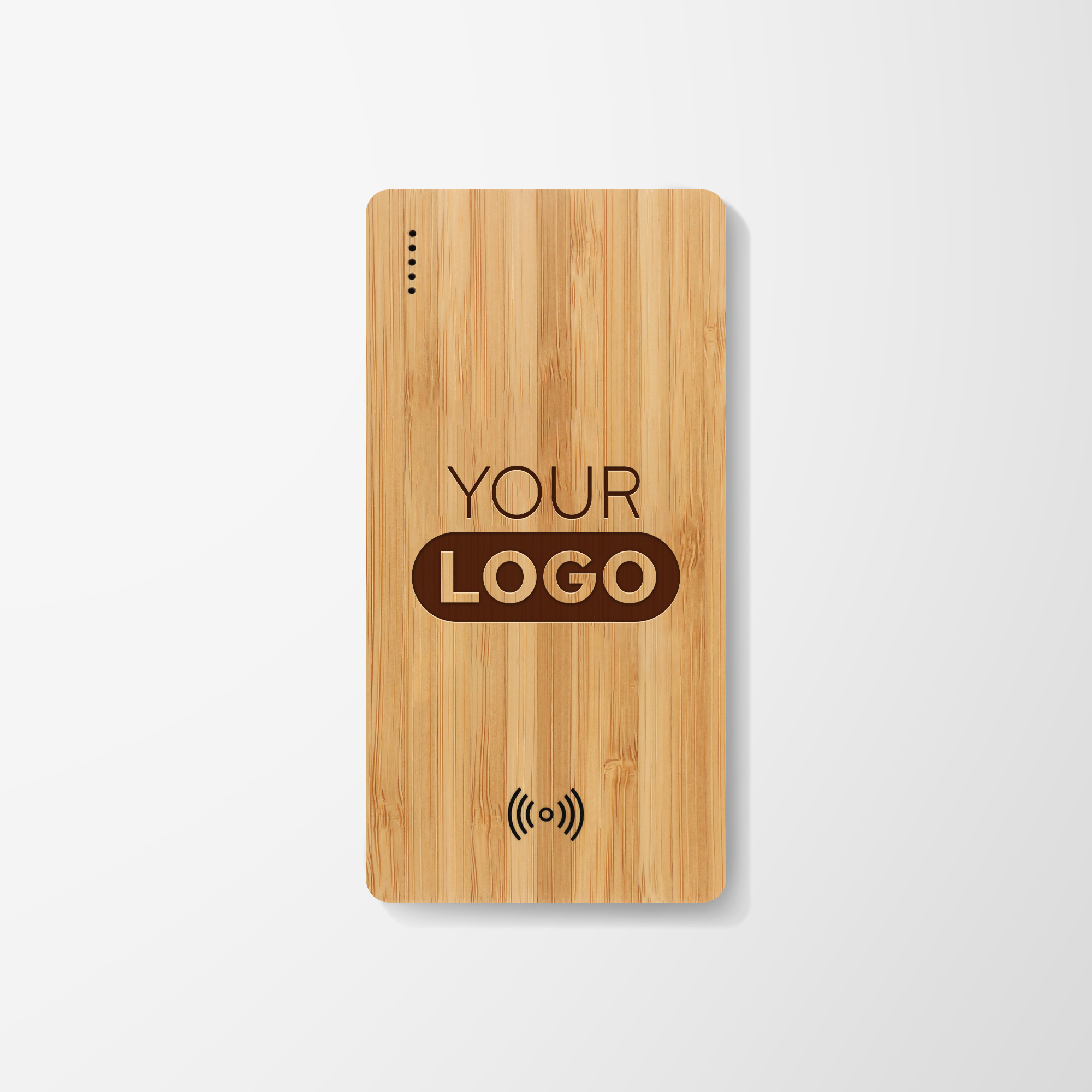Custom Engraved Bamboo 5,000 mAh Wireless Power Bank | Pens.com