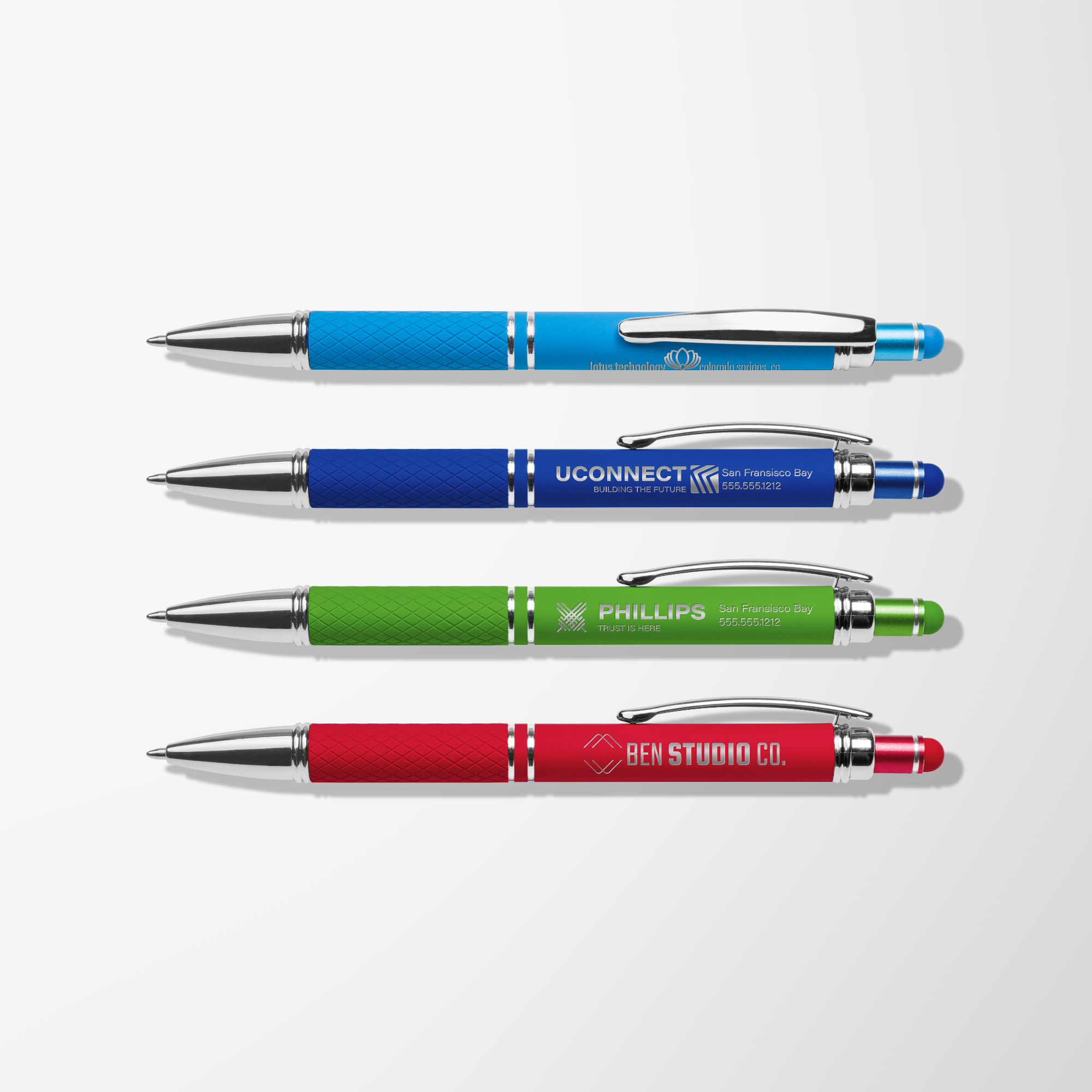 Promotional Metal Bright Soft Touch Diamond Stylus Pen with Logo | Pens.com