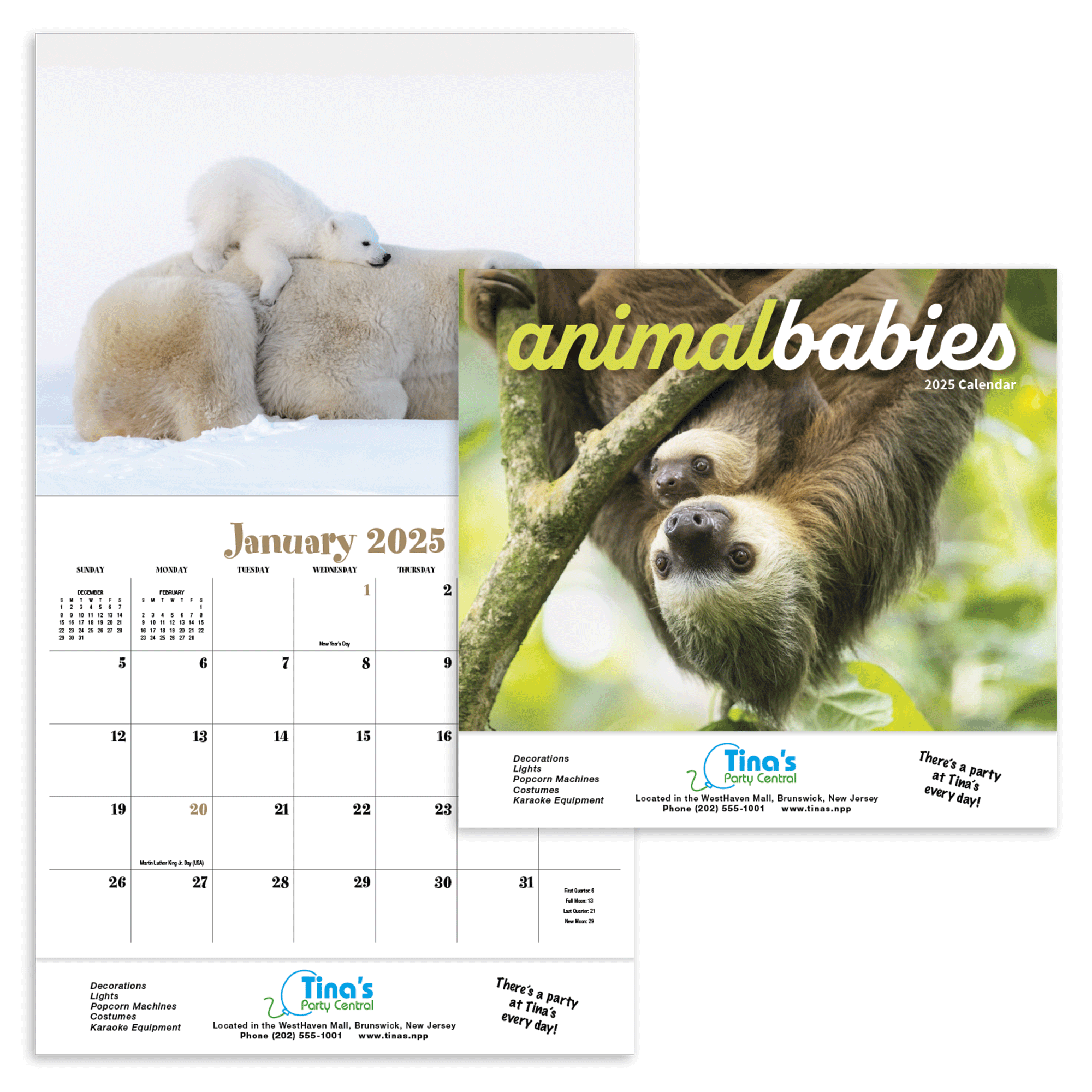 Custom Animal Babies Wall Calendar | Pens.com