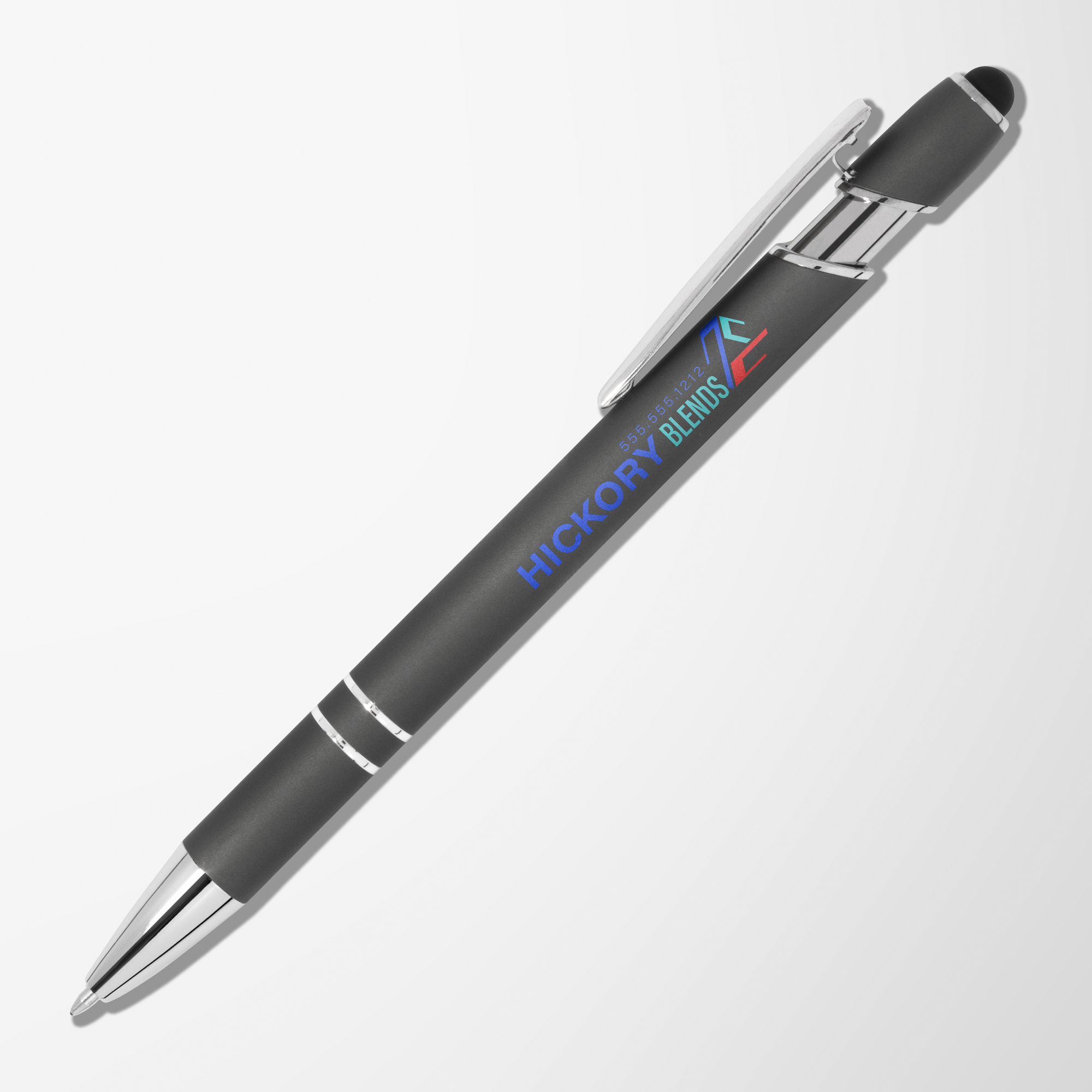 Personalised Mineral Alpha Soft Touch Pen with Stylus | Pens.com