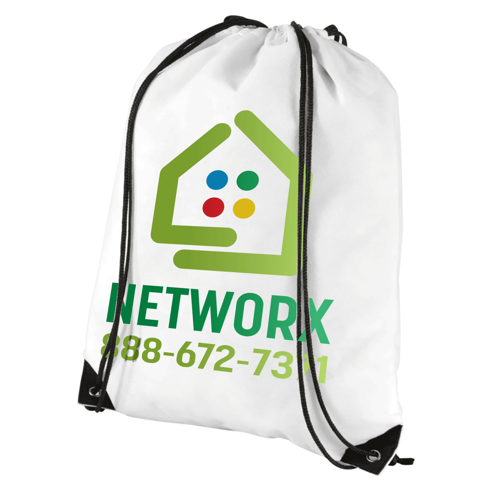 Promotional Full Colour Evergreen Drawstring Bag with Logo | Pens.com
