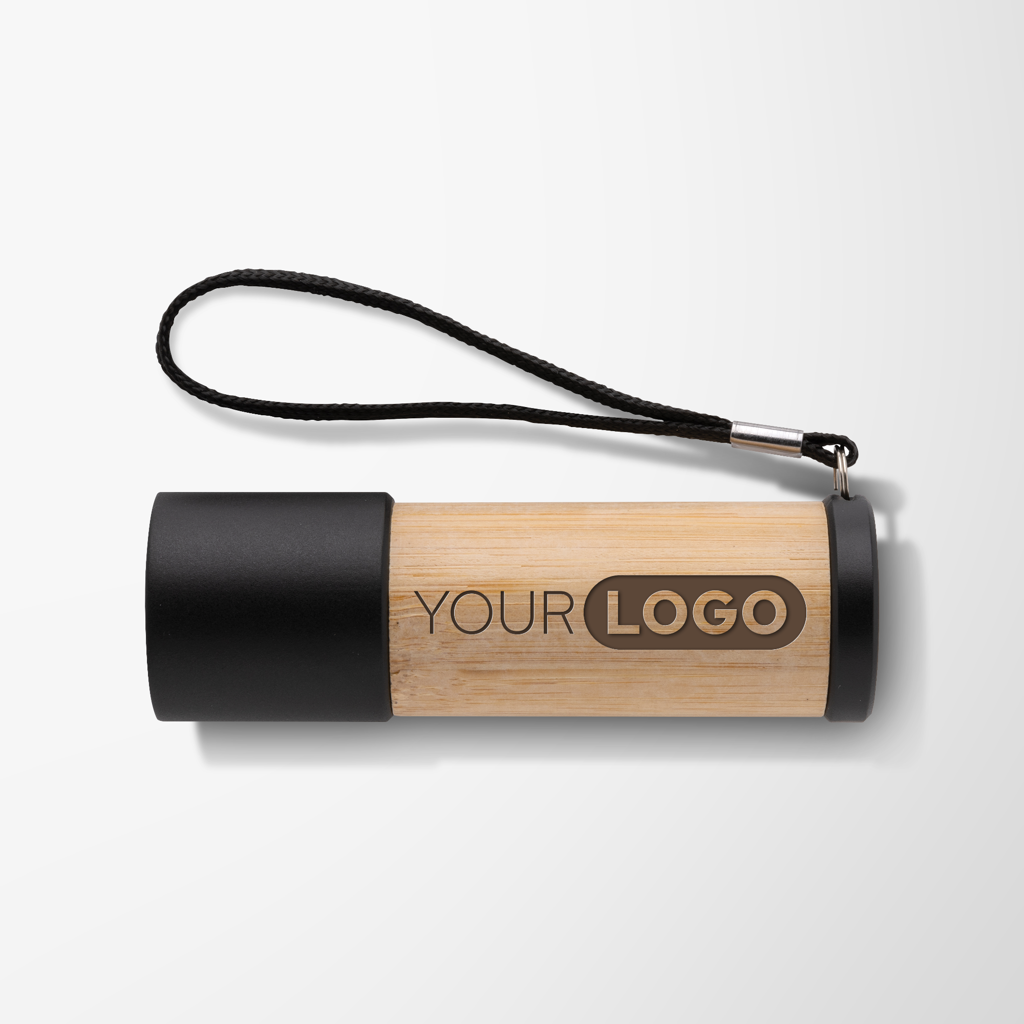 Promotional Engraved Bamboo & Recycled Plastic Sal LED Torch with Logo ...