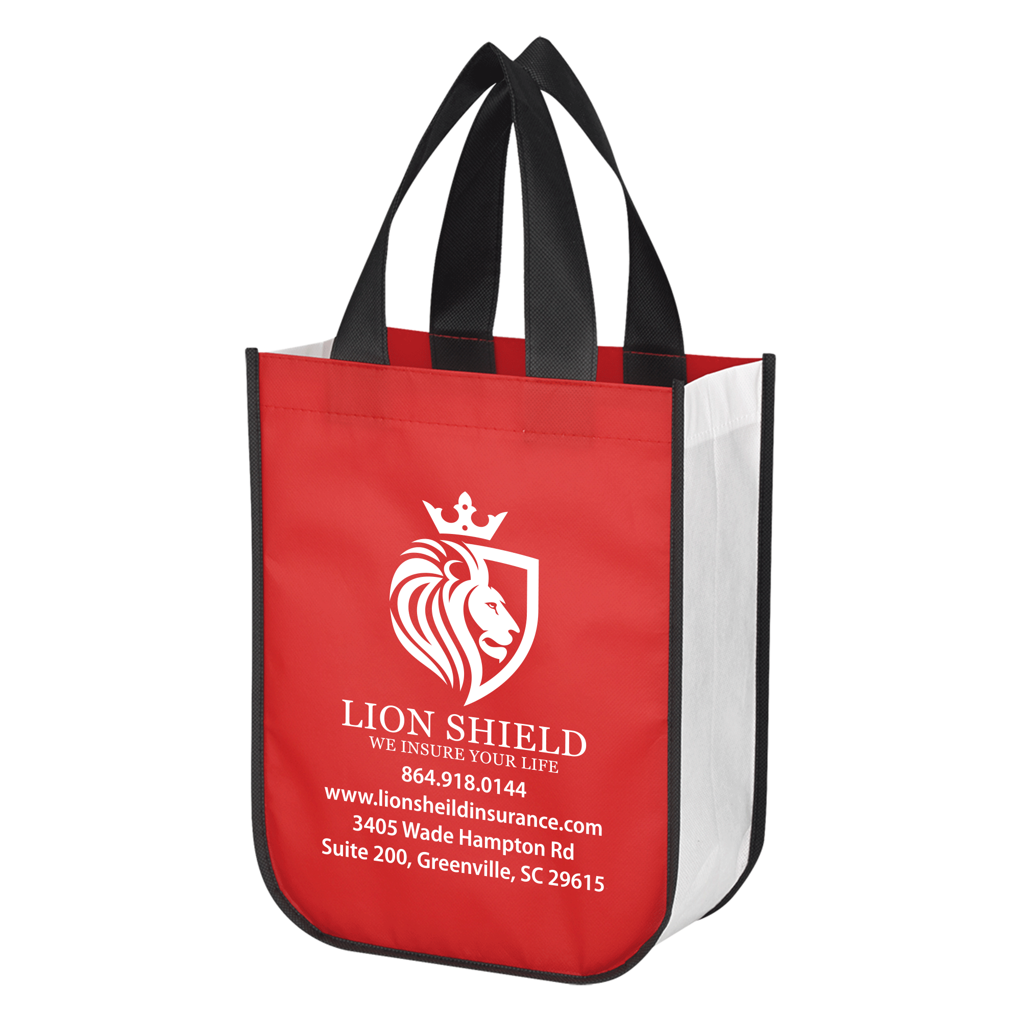 Custom Little Shiny Non-Woven Shopper Tote Bag | Pens.com