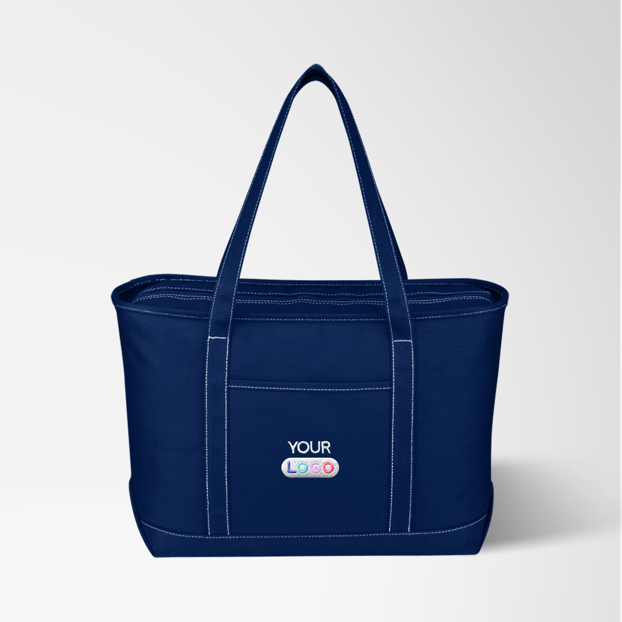 Custom Embroidered Large Atlantis 24 oz. Cotton Canvas Yacht Tote ...