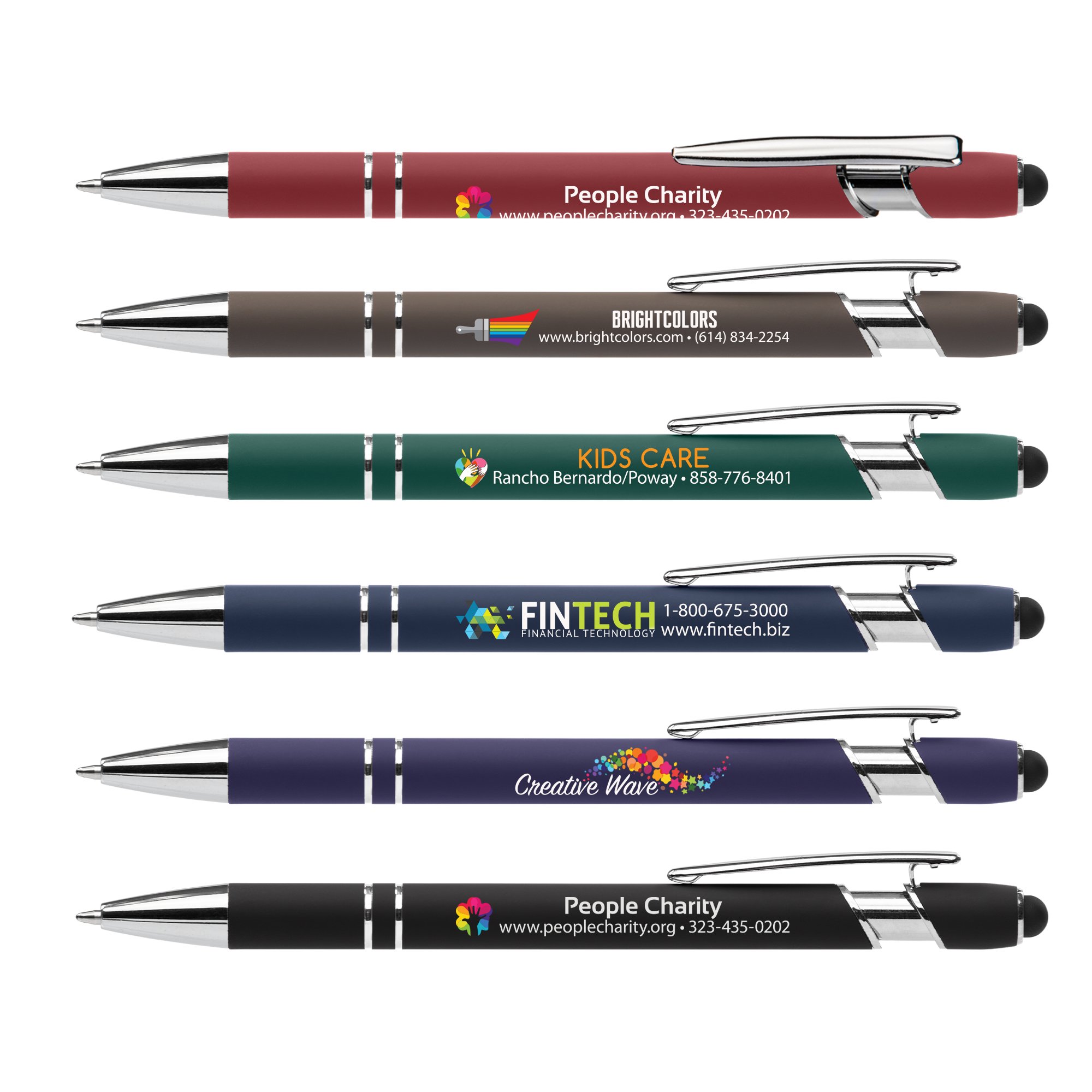Promotional Full Colour Inkjet Soft Touch Alpha Stylus Pen | Pens.com