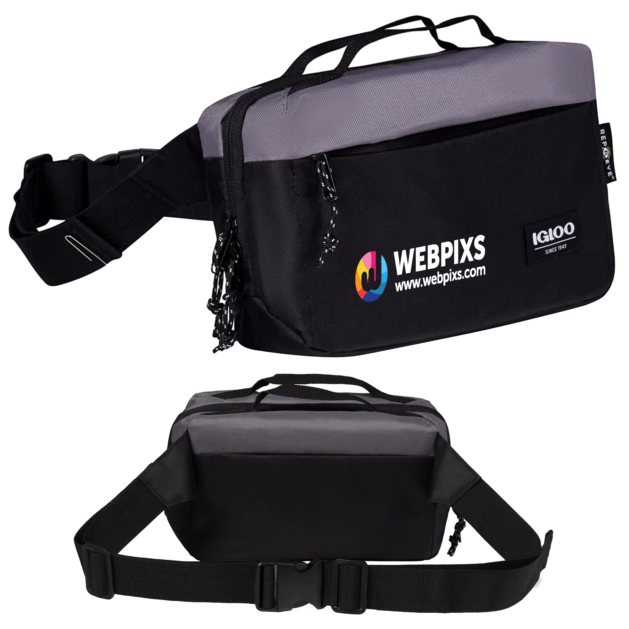 Custom Full Color Igloo® Fundamentals Recycled Cooler Hip Pack | Pens.com