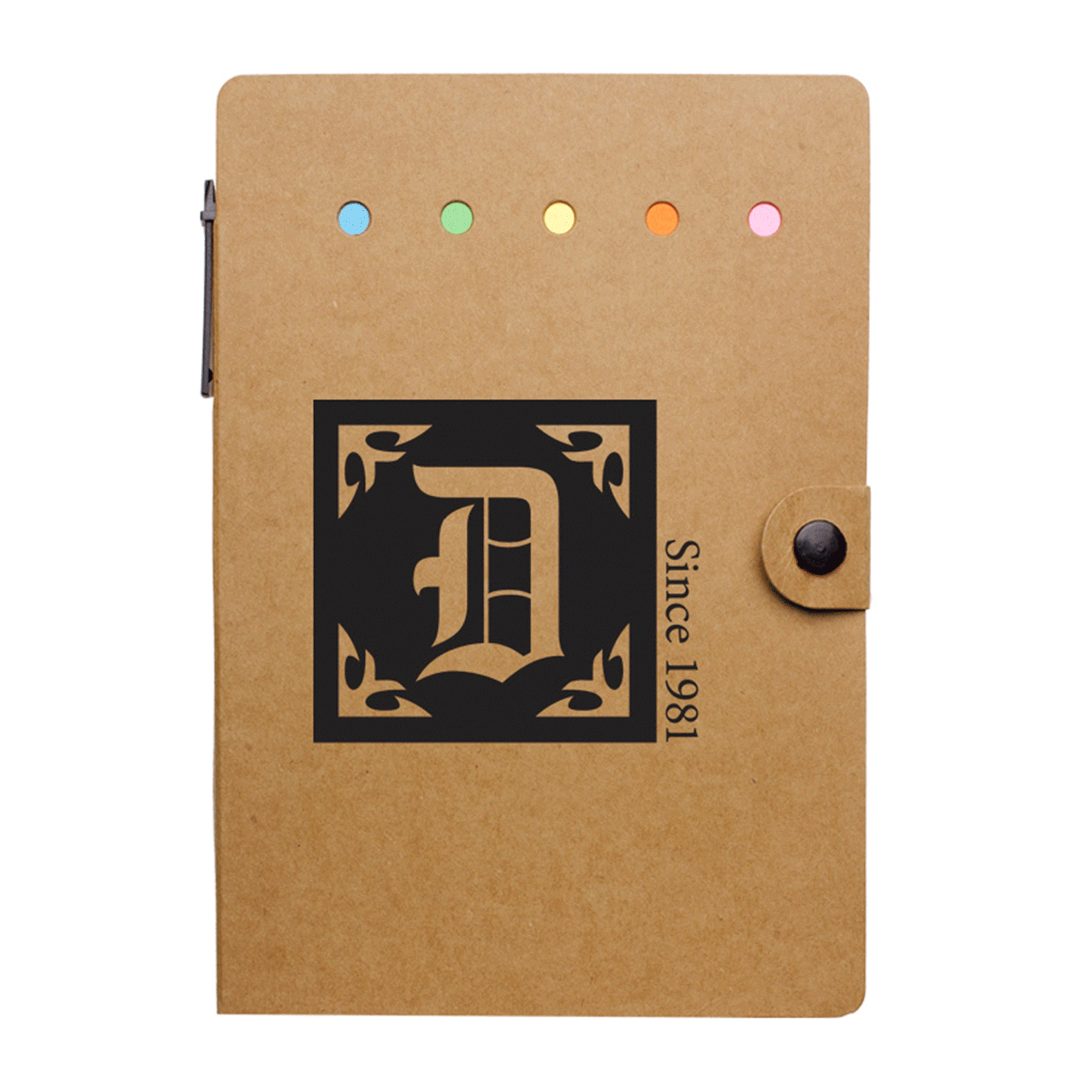 Custom Large Snap Notebook with Desk Essentials | Pens.com