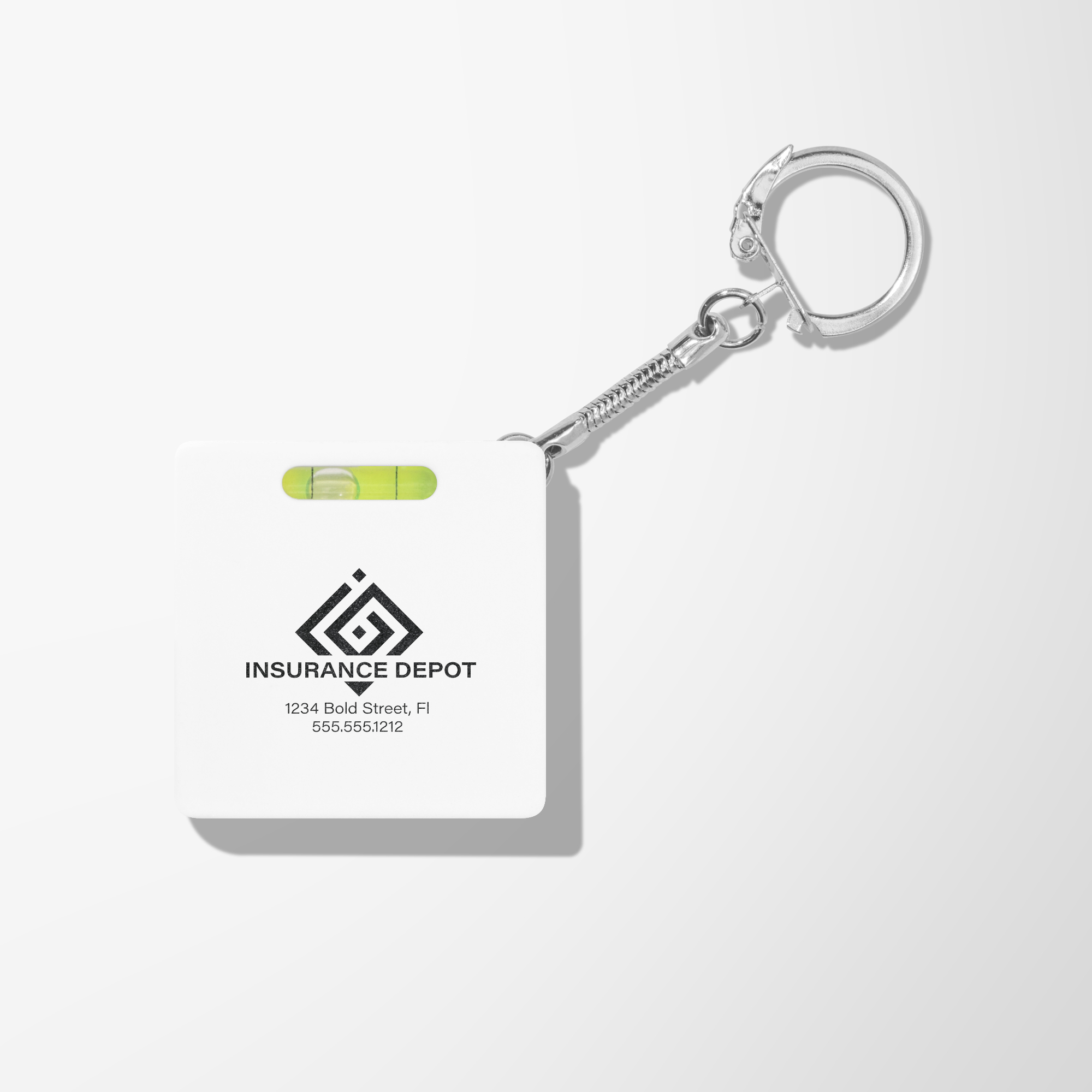 Custom Square Level Tape Measure Key Tag | Pens.com