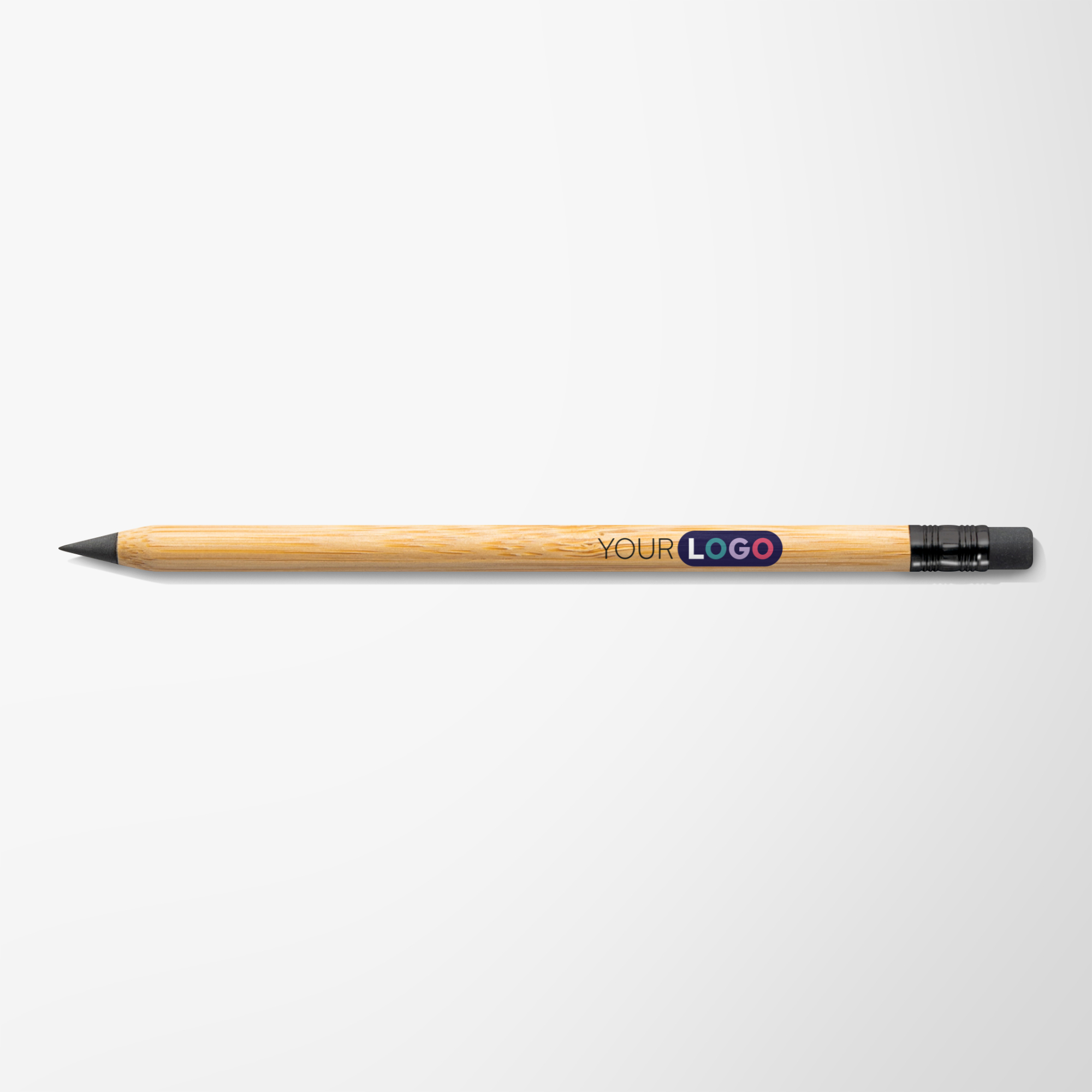 Crayon éternel en bambou avec impression en couleur Publicitaire | Pens.com