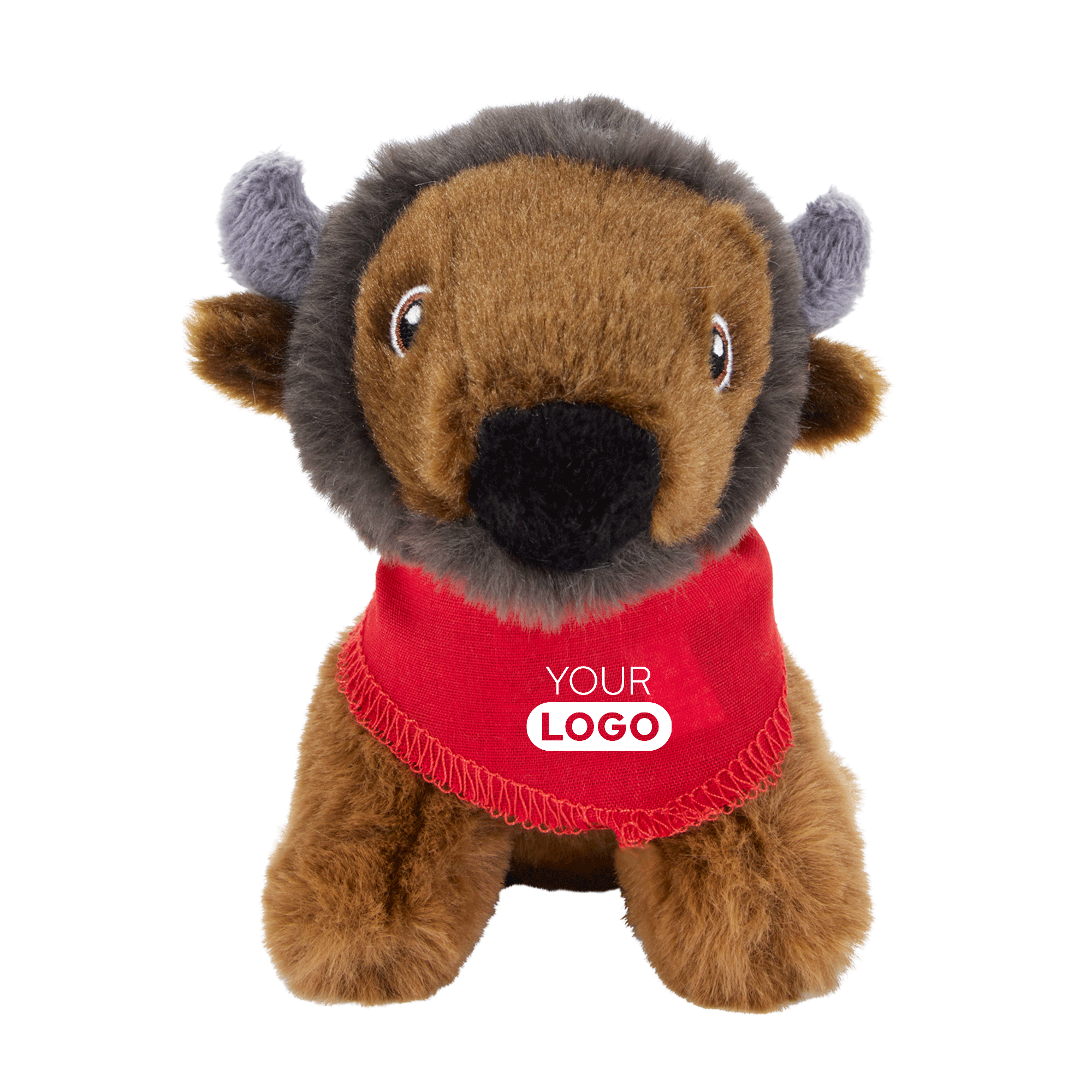 Custom Aurora® 5" Recycled Mini Plush Bison | Pens.com CA