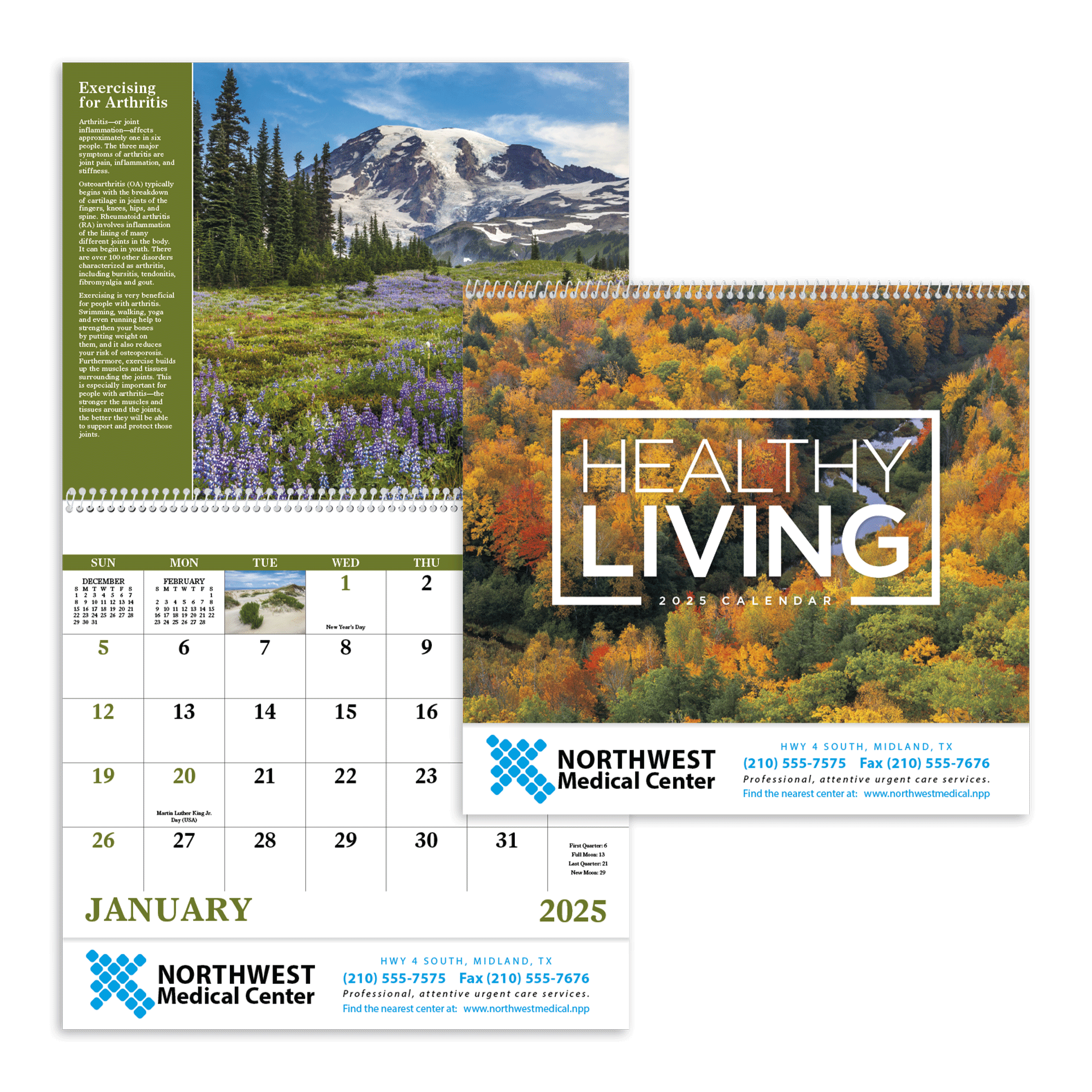 Custom GoodValue™ Healthy Living Calendar (Spiral) | Pens.com