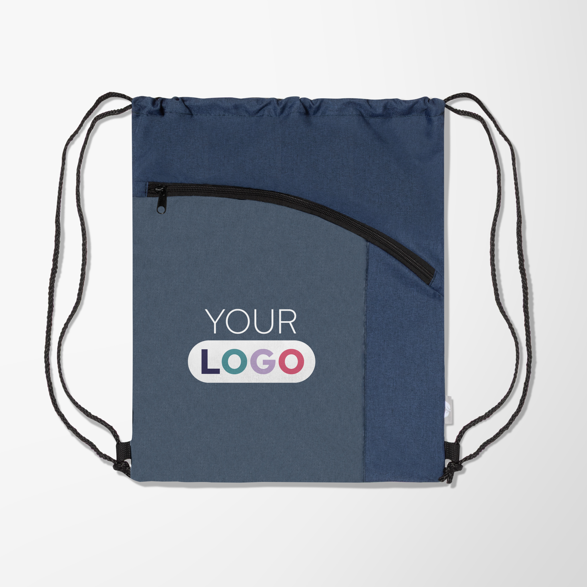 Promotional Full Colour Brady Recycled Drawstring Bag with Logo | Pens.com