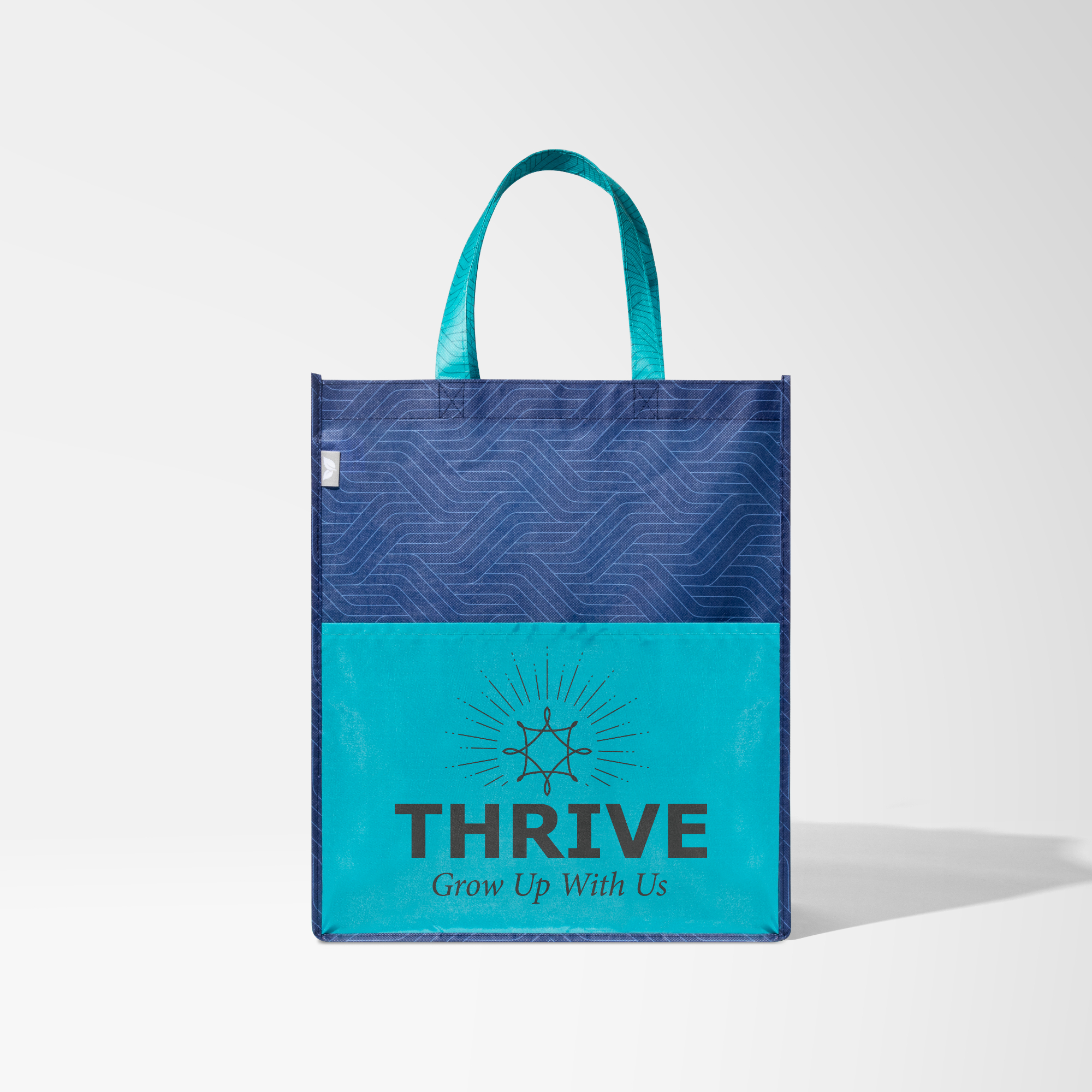 Custom Patterned Rayna RPET Tote Bag with Pocket | Pens.com CA