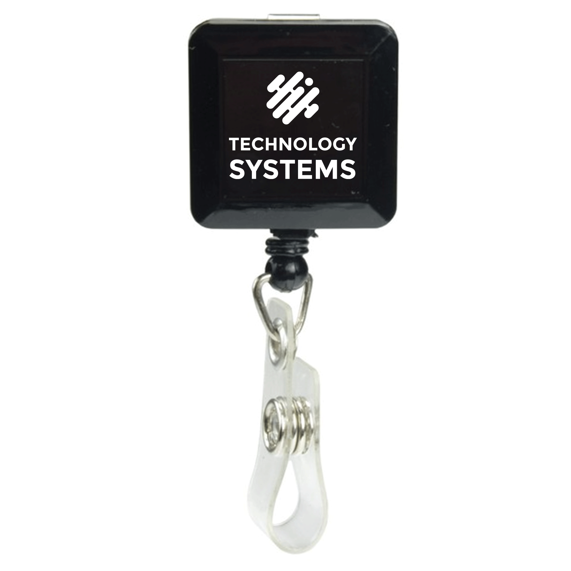 Custom Square Retractable Badge Holder | Pens.com