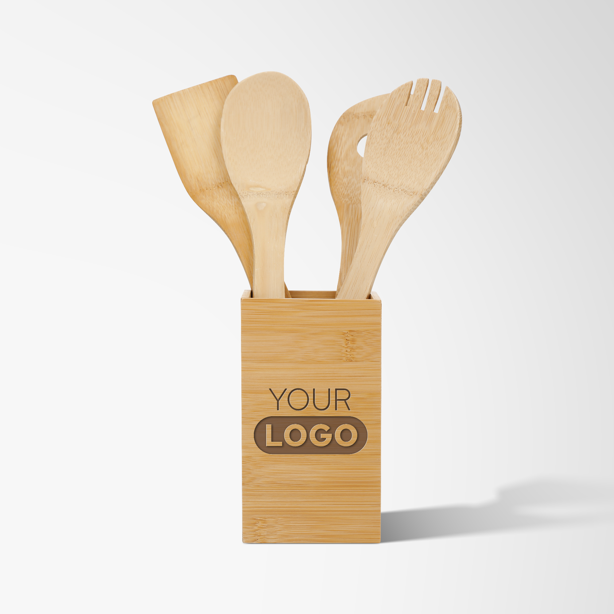 Custom Engraved 4-Piece Bamboo Sous Kitchen Utensil Set | Pens.com