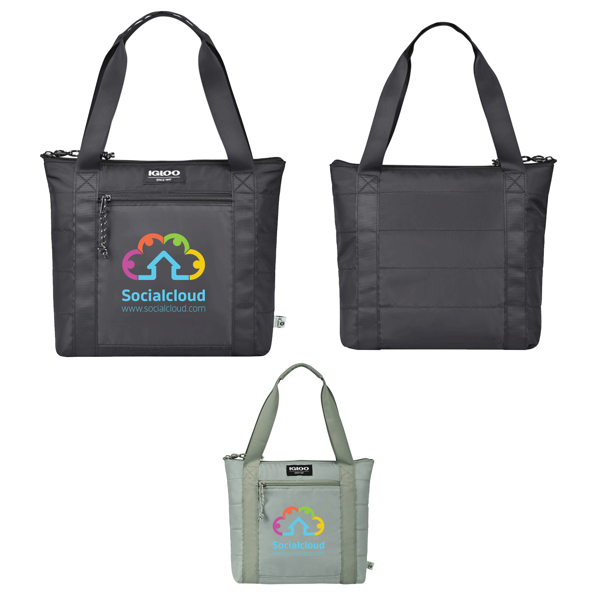 Custom Full Colour Igloo® Packable Puffer Recycled 10-Can Cooler Bag ...