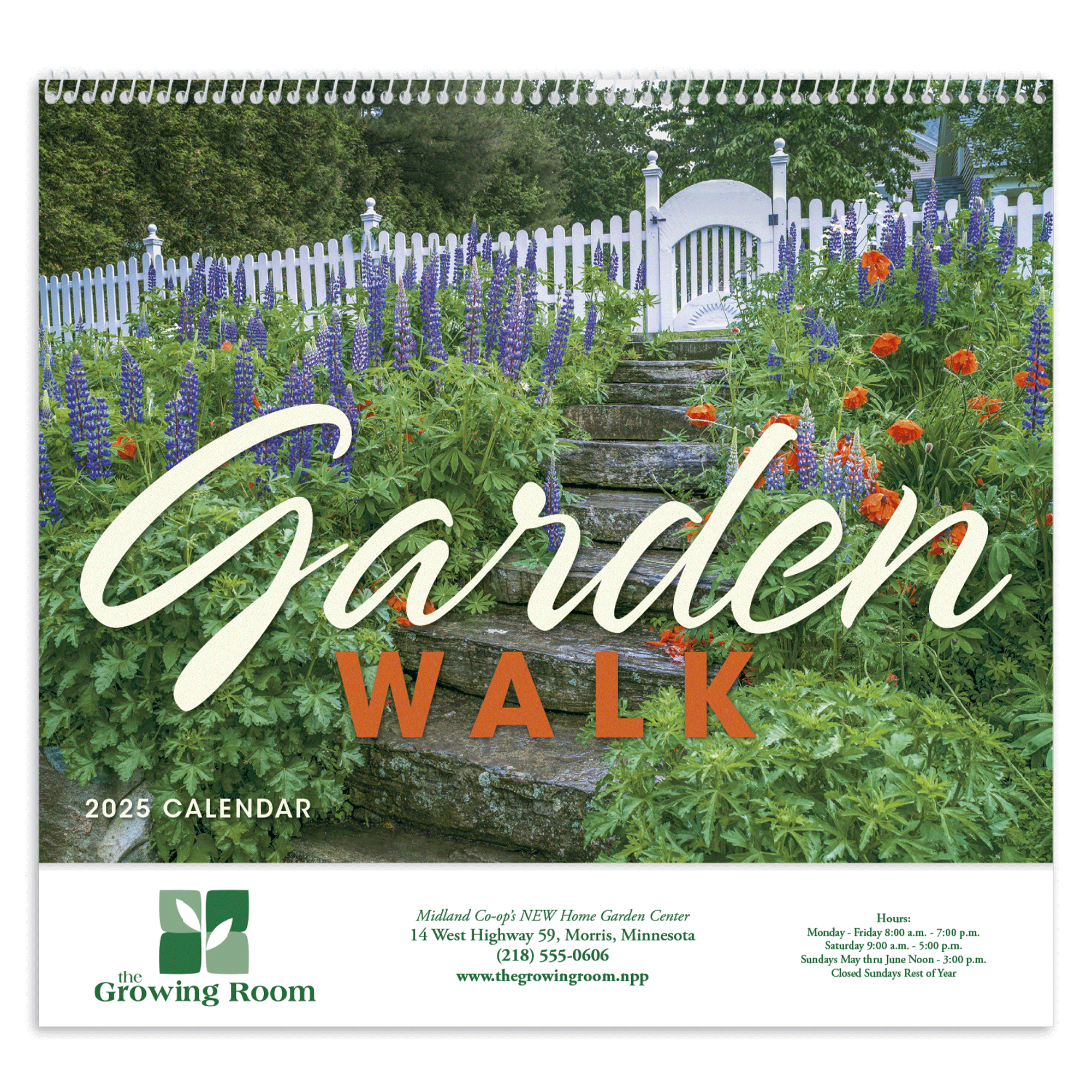 Custom GoodValue™ Garden Walk Calendar (Spiral) | Pens.com