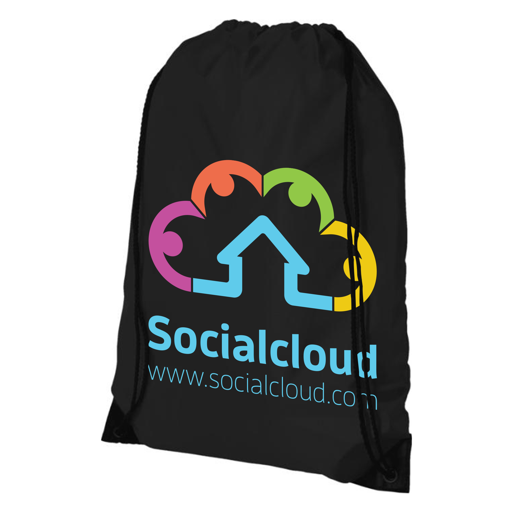 Promotional Full Colour Oriole Polyester Drawstring Backpack with Logo ...