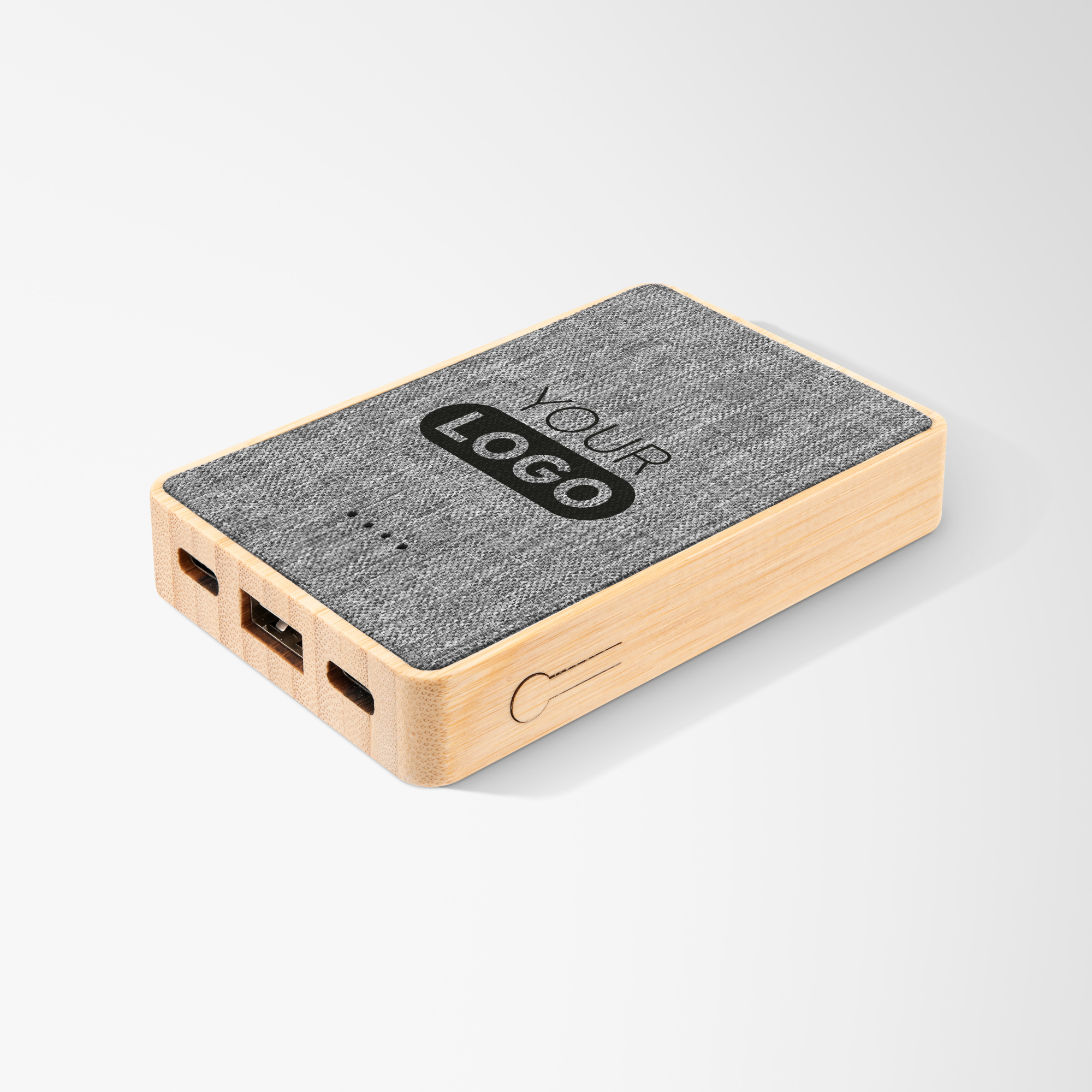 Custom Recycled 5,000 mAh Bamboo Power Bank | Pens.com
