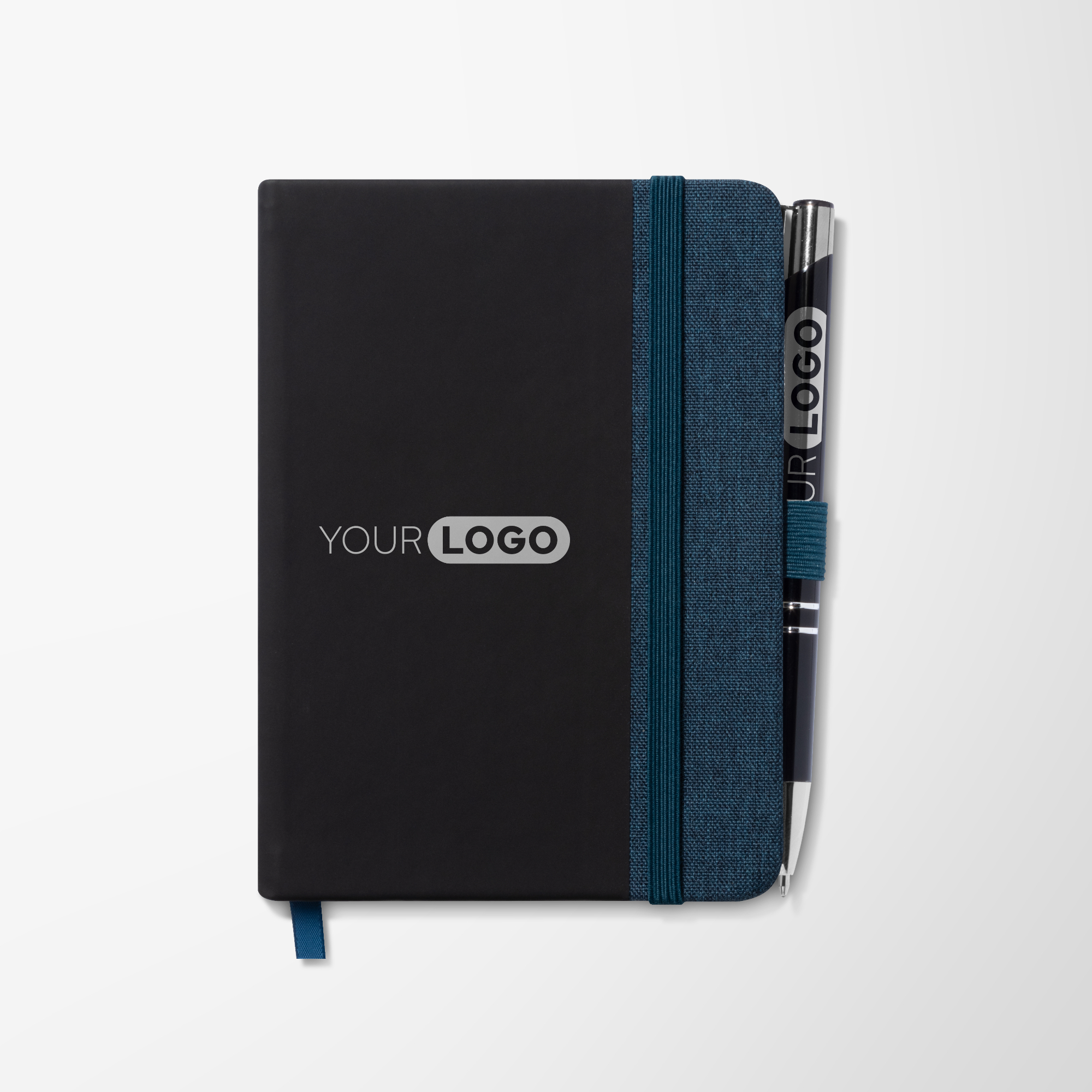 Custom 4"x 5.7" Recycled Linen Byron Notebook & Pen Set | Pens.com