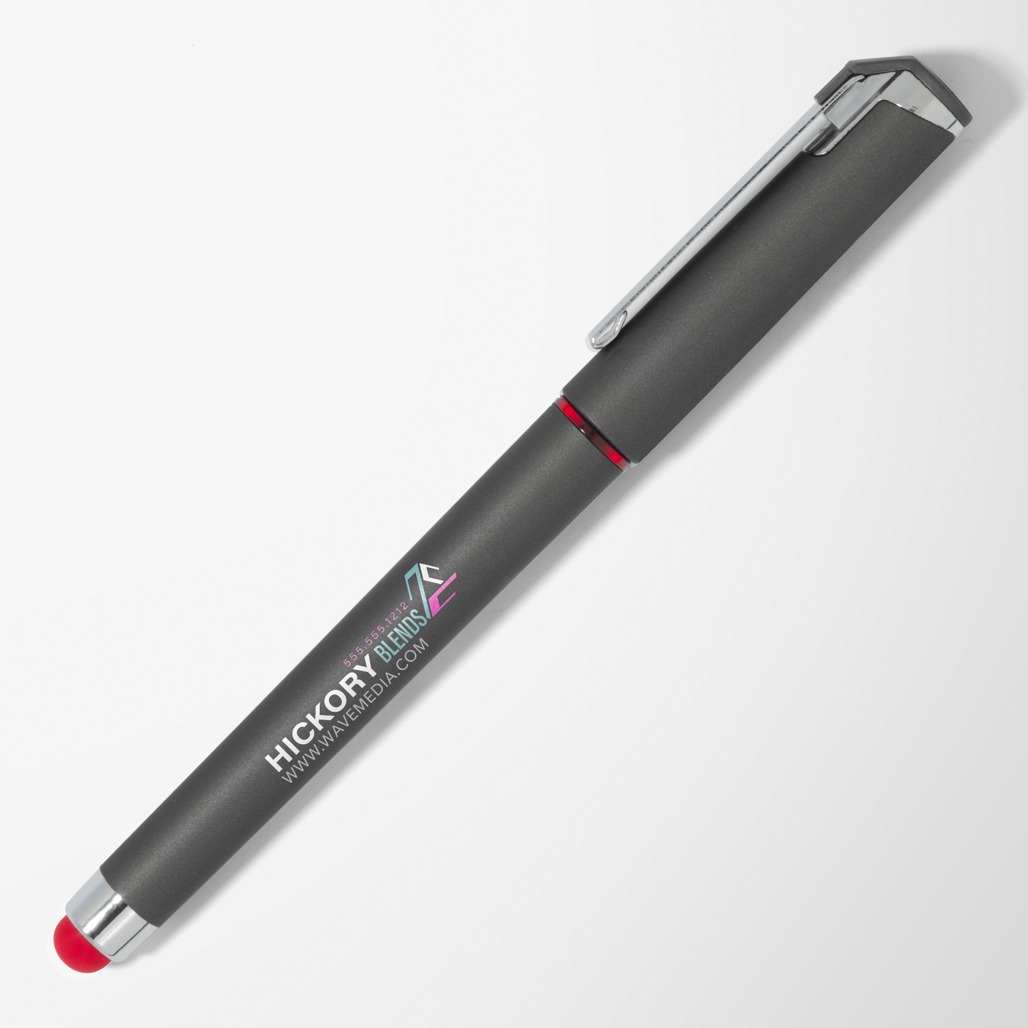 Promotional Full Color Soft Touch Accent Gel Stylus Pen | Pens.com