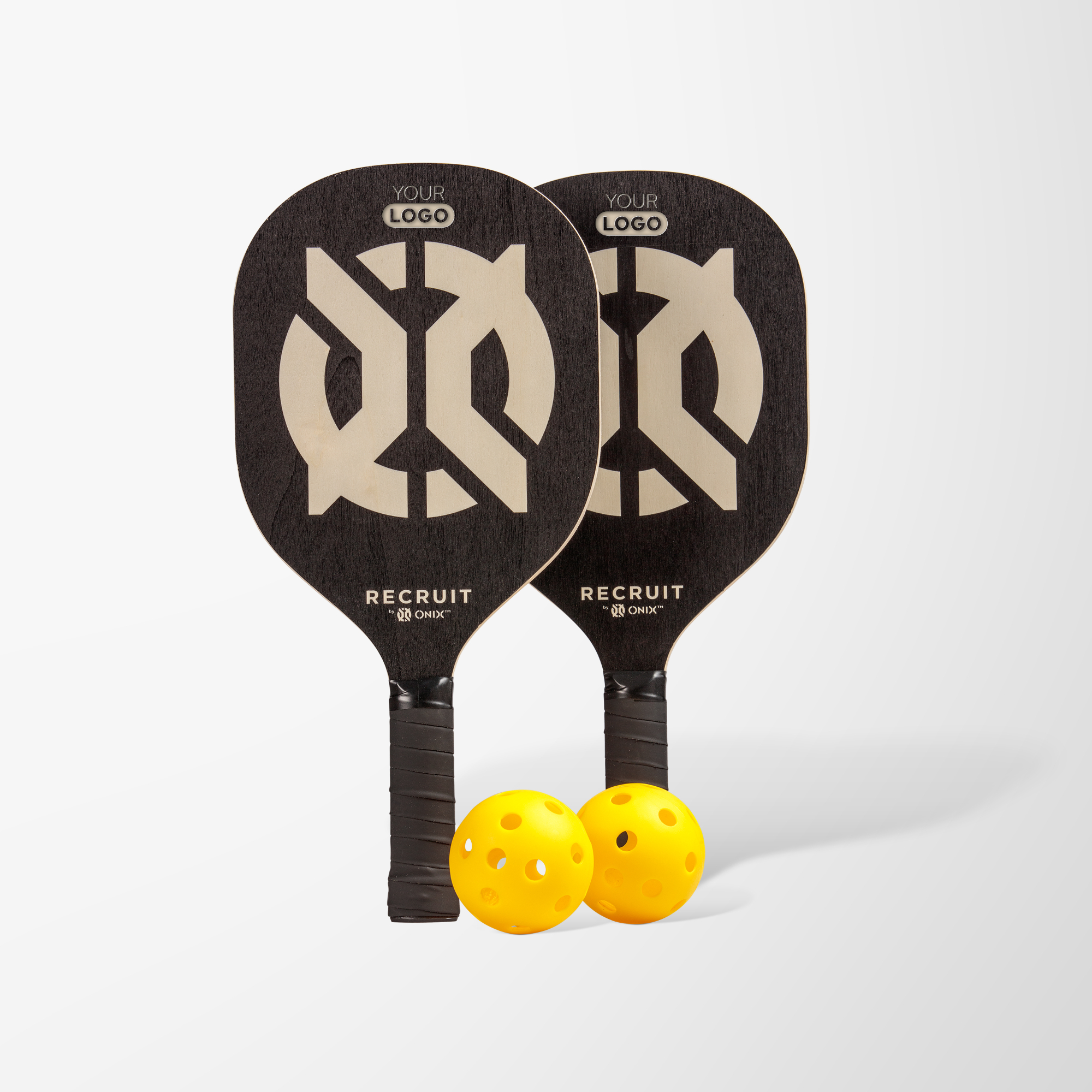 Custom Engraved ONIX Wooden Recruit Pickleball Set | Pens.com