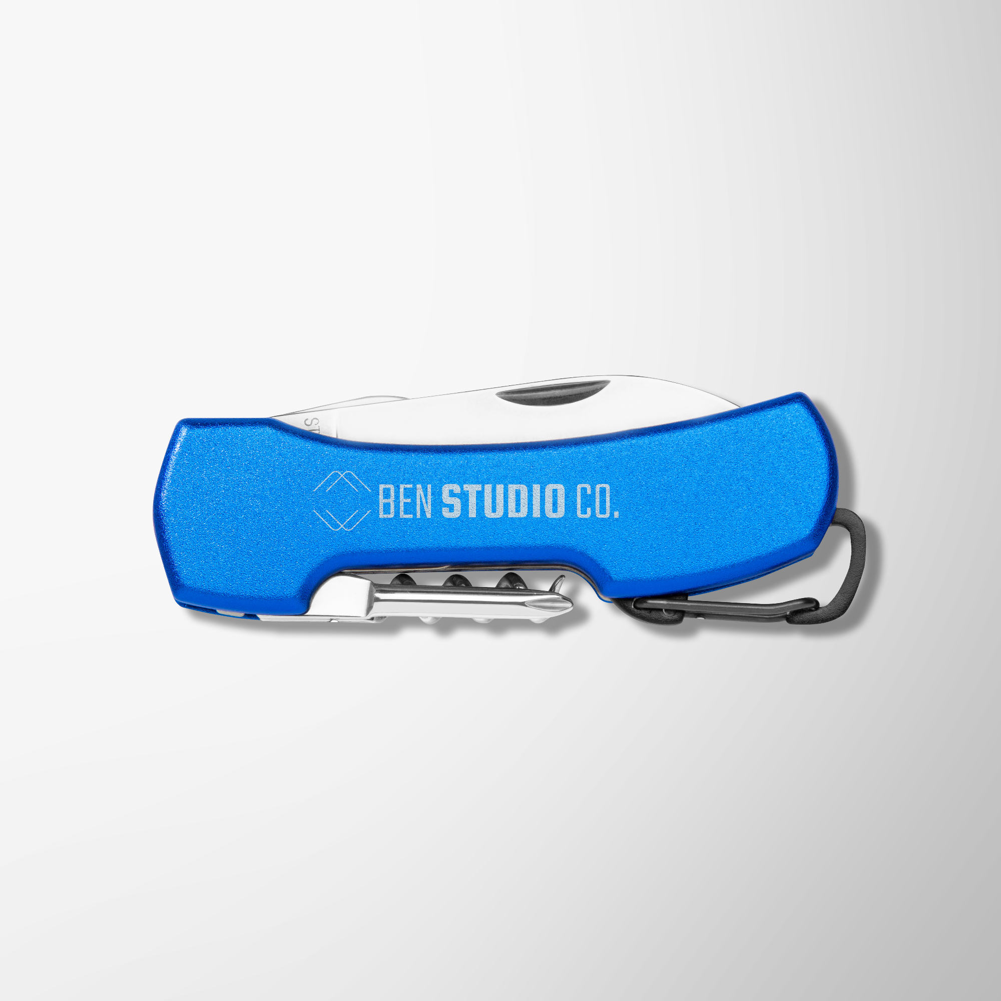 Coltellino 5 in 1 con moschettone e incisone - Prodotti Personalizzati | Pens.com