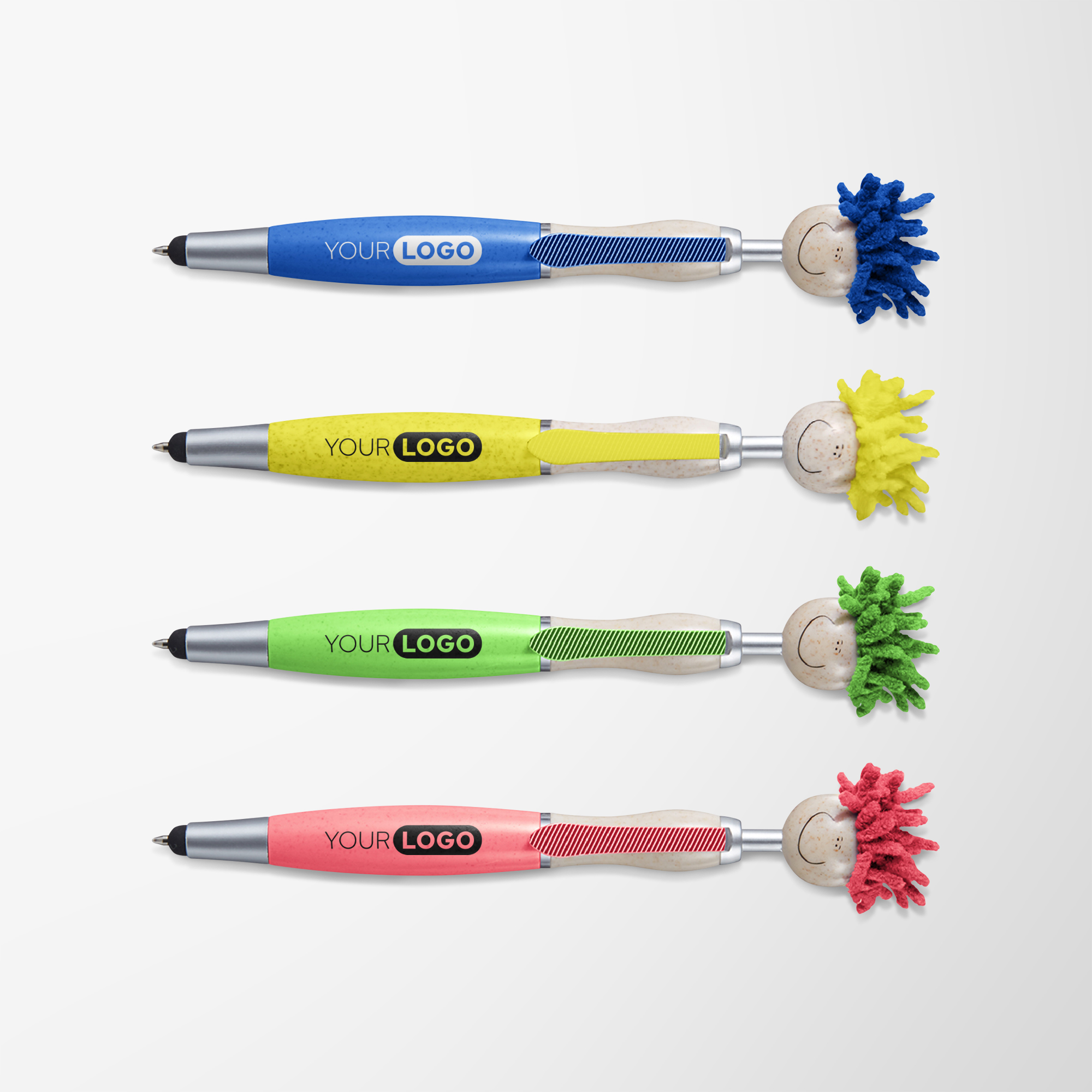 Custom MopToppers® Wheat Straw Screen Cleaner Stylus Pen | Pens.com