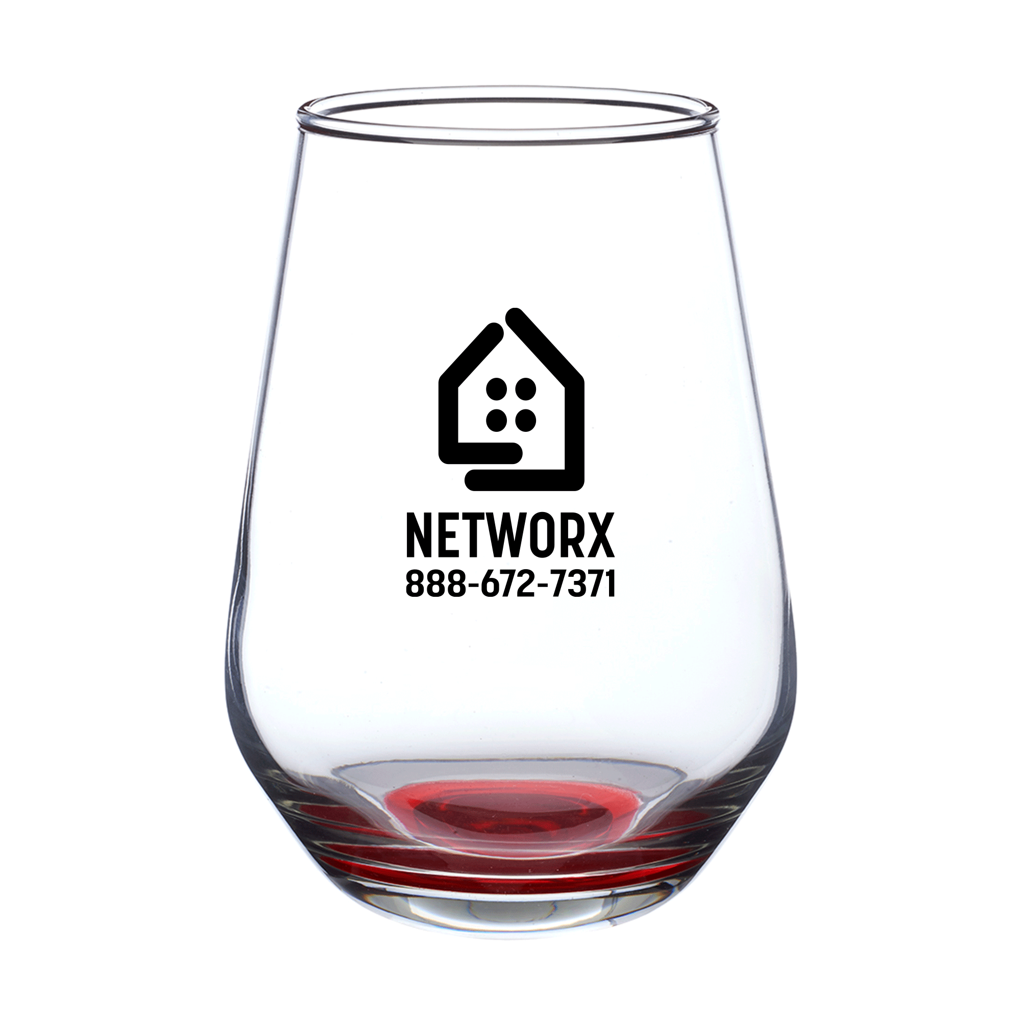 Custom 16 oz. Two-Tone Vaso Silicia Stemless Wine Glass | Pens.com