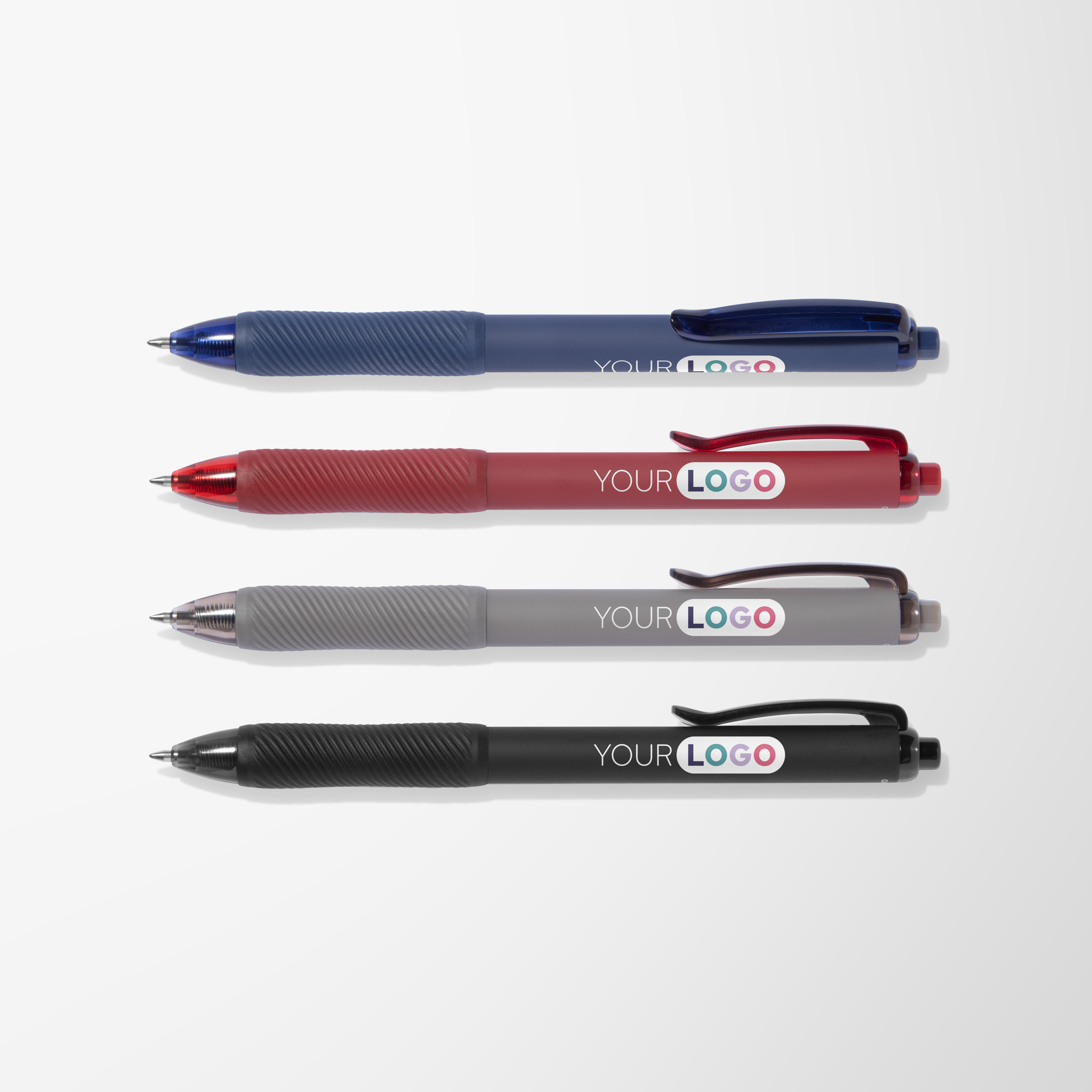 Stylo à encre gel soft touch Jett à grip texturé et impression en ...