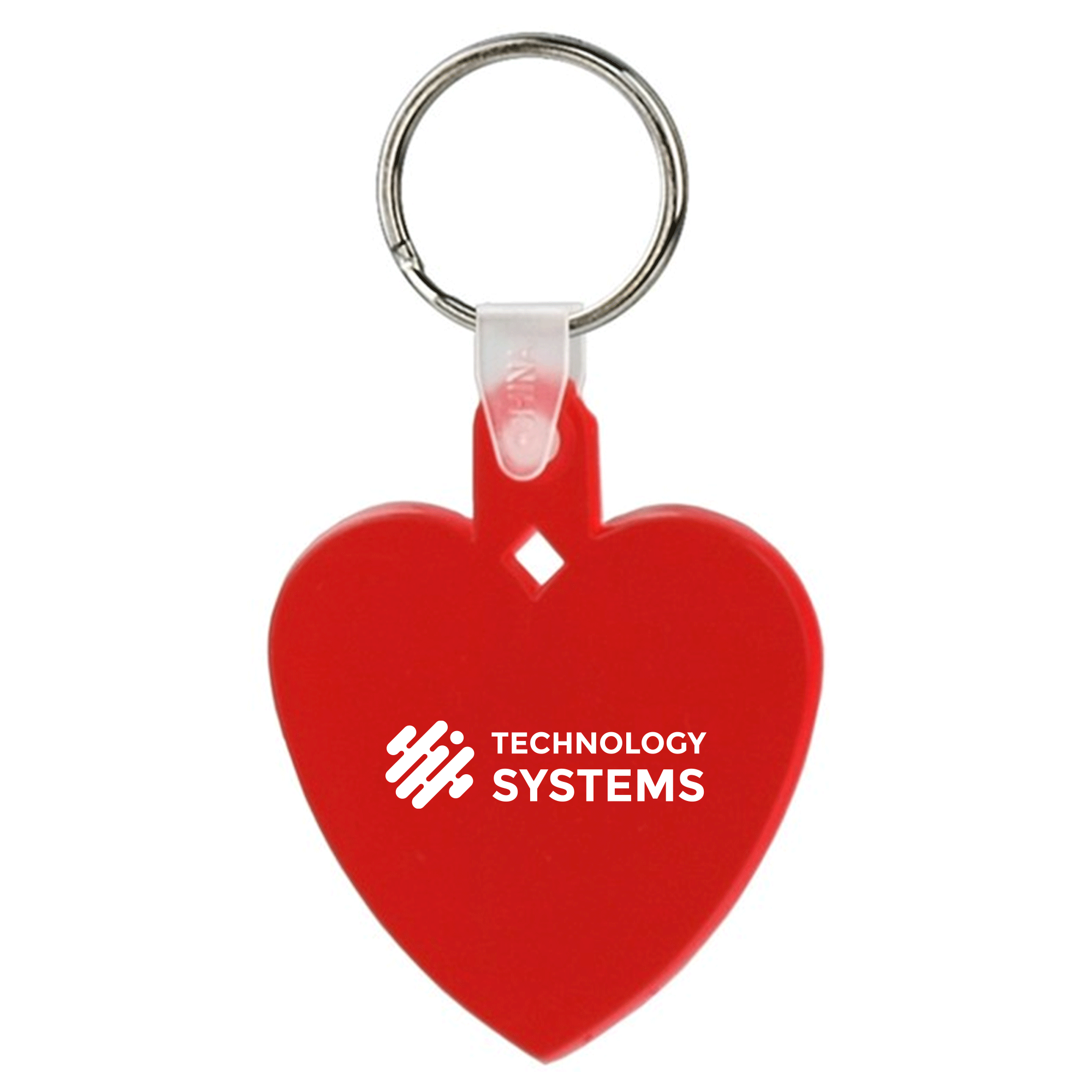 Custom Soft Squeezable Key Tag - Heart | Pens.com