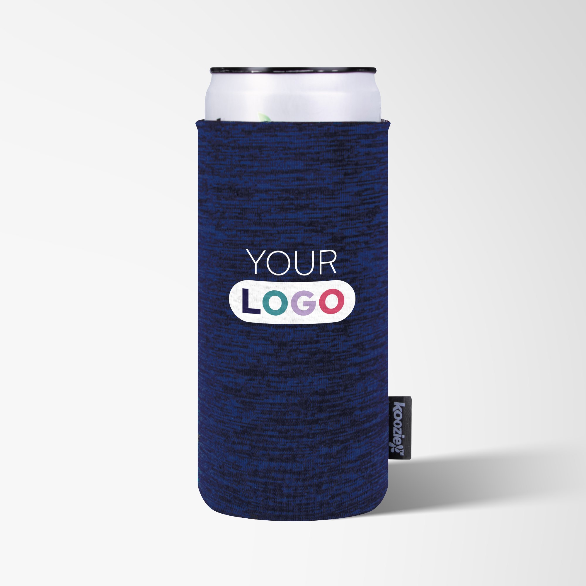 Custom Full Color Koozie® Heather Collapsible Slim Can Cooler | Pens.com